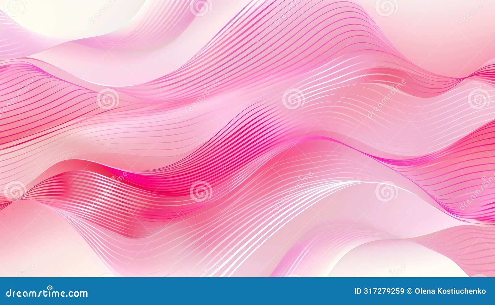 A Pink Gradient Wavy Lines Pattern, Vector Graphic on White Background ...