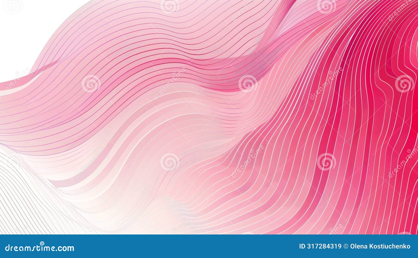 A Pink Gradient Wavy Lines Pattern, Vector Graphic on White Background ...