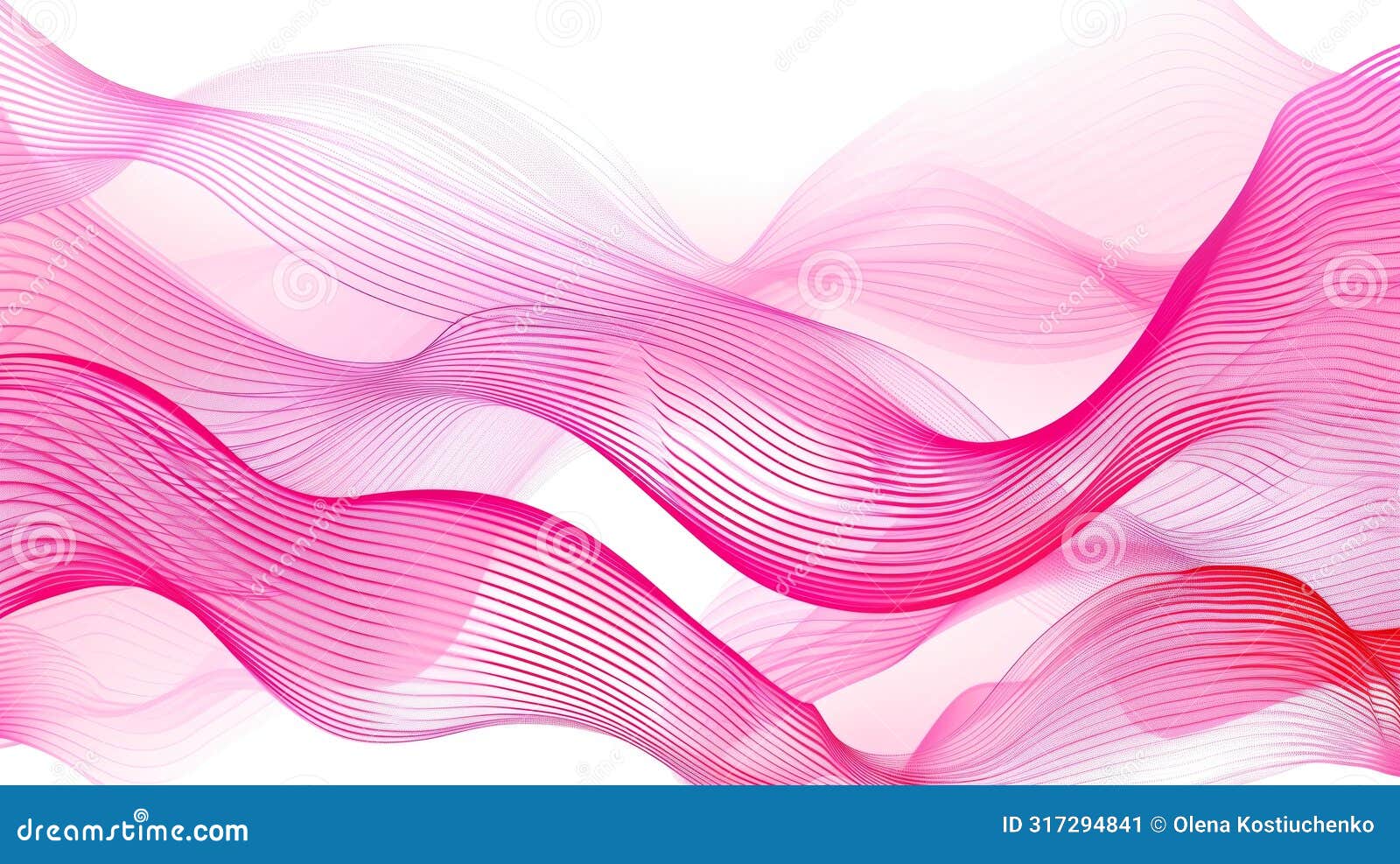 A Pink Gradient Wavy Lines Pattern, Vector Graphic on White Background ...