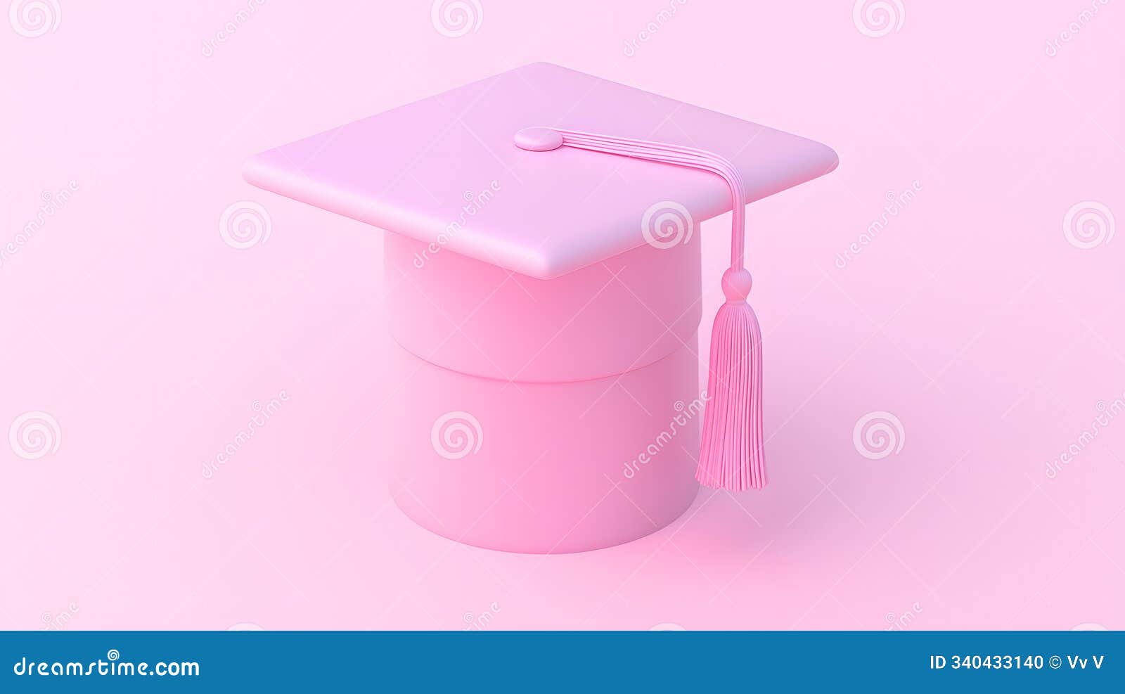 Pink Graduation Cap on a Pastel Background Stock Photo - Image of ...
