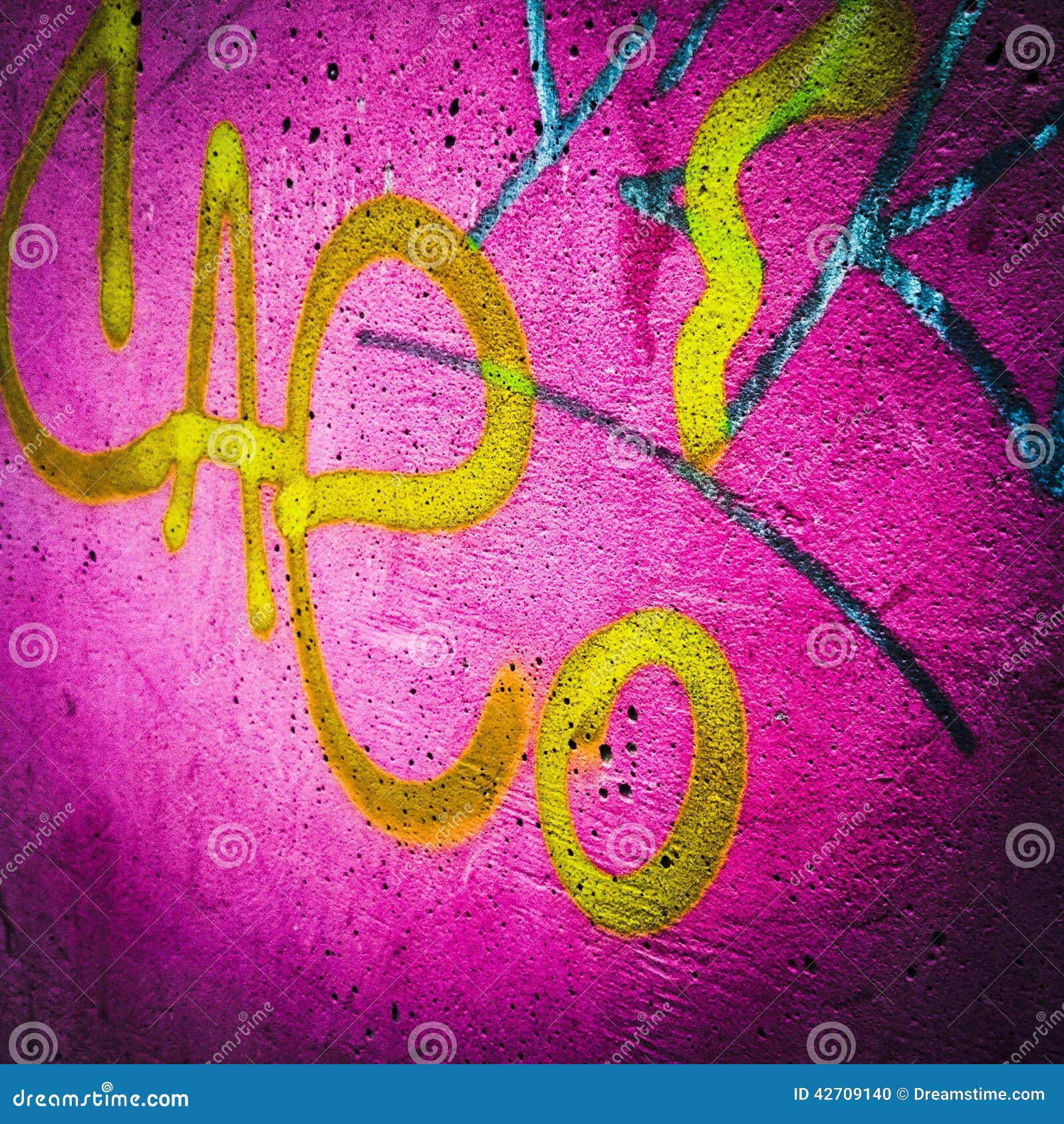 Pink graffiti stock photo. Image of wall, graffiti, text - 42709140