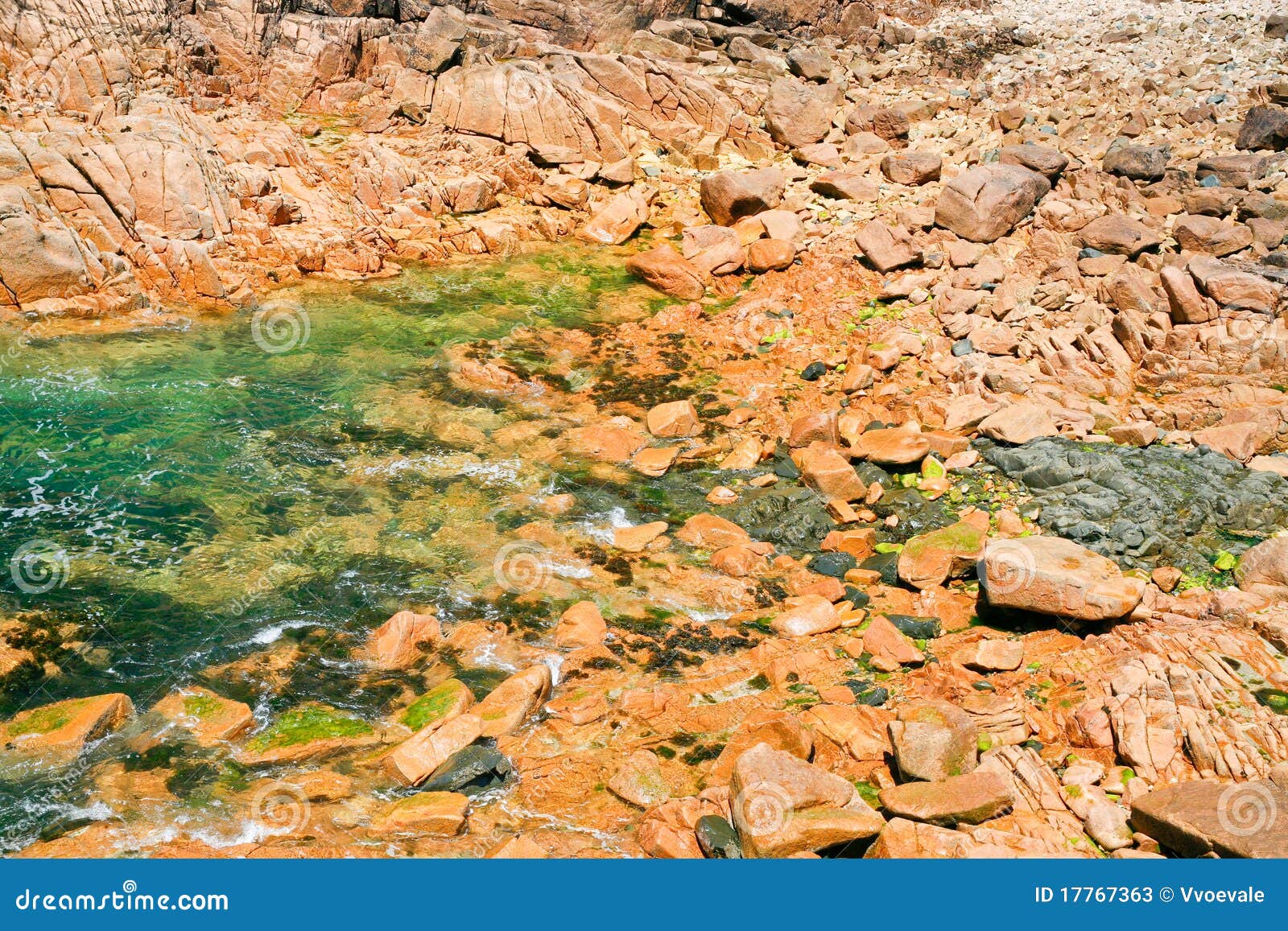 Pink granite boulders stock image. Image of island, weed - 17767363