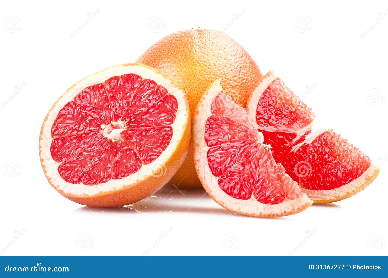 Pink grapefruit stock image. Image of leaves, food, green - 31367277