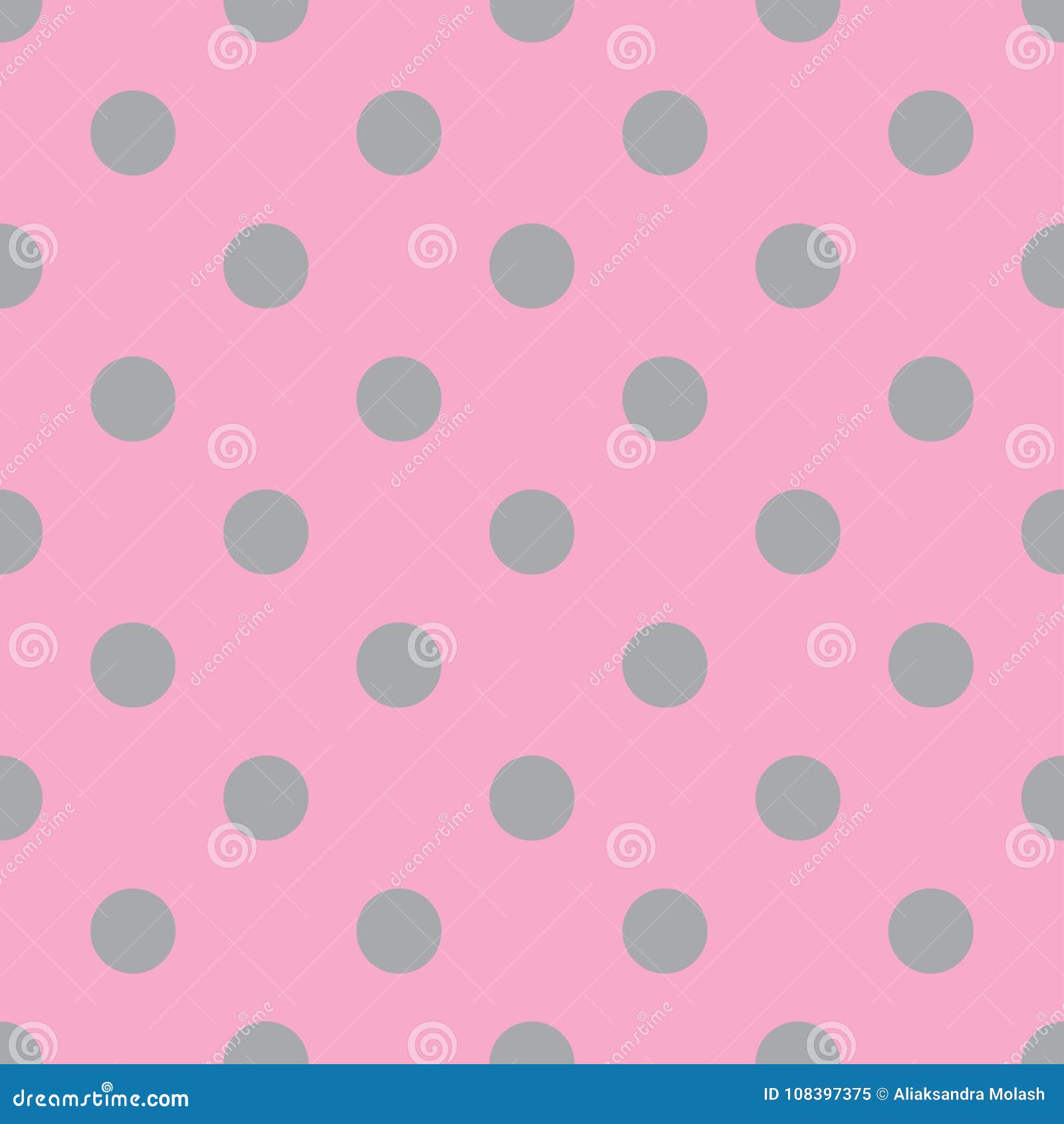 Pink and Gray Seamless Polka Dot Pattern Stock Vector - Illustration of ...