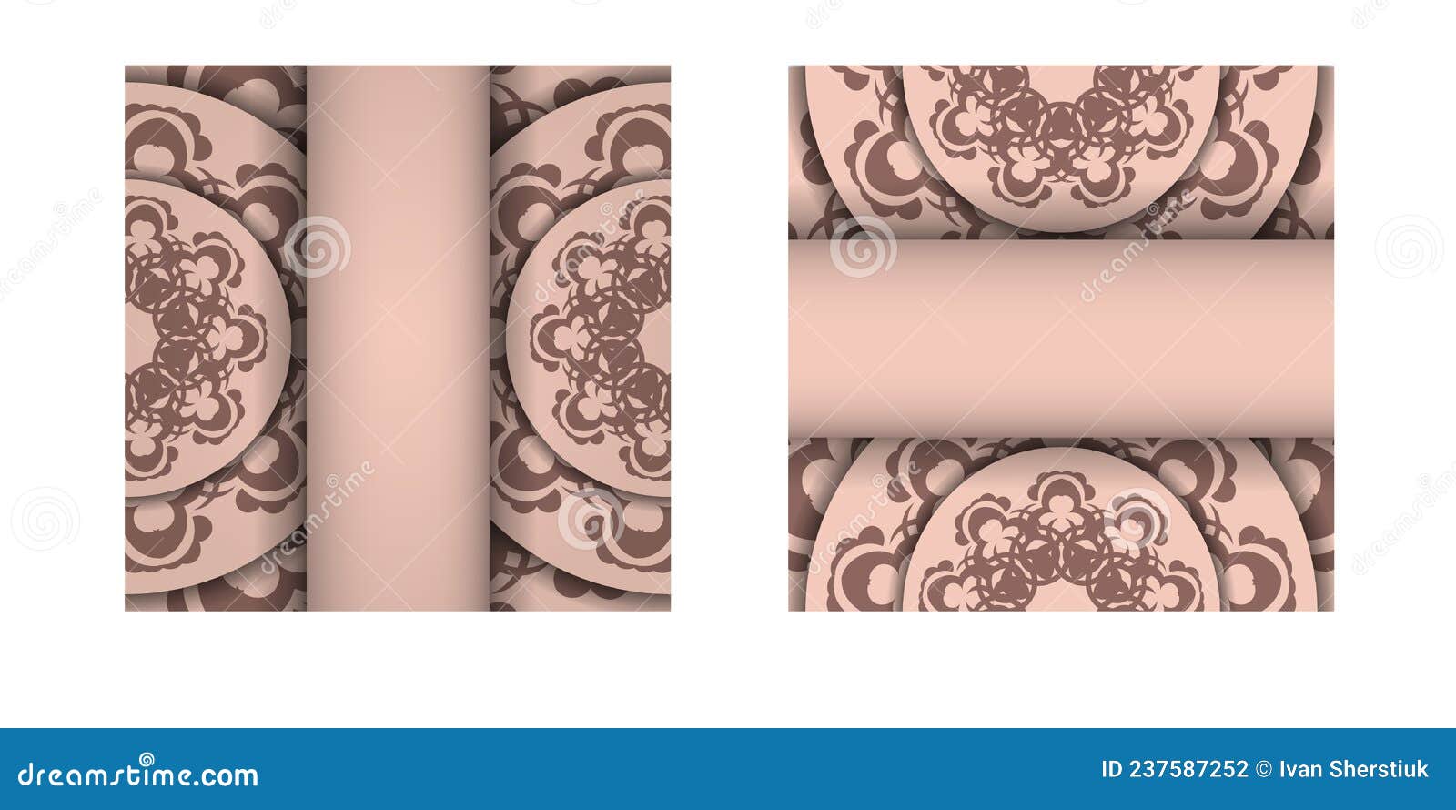 Pink Greek Brochure is Ready for Printing. Stock Vector - Illustration ...