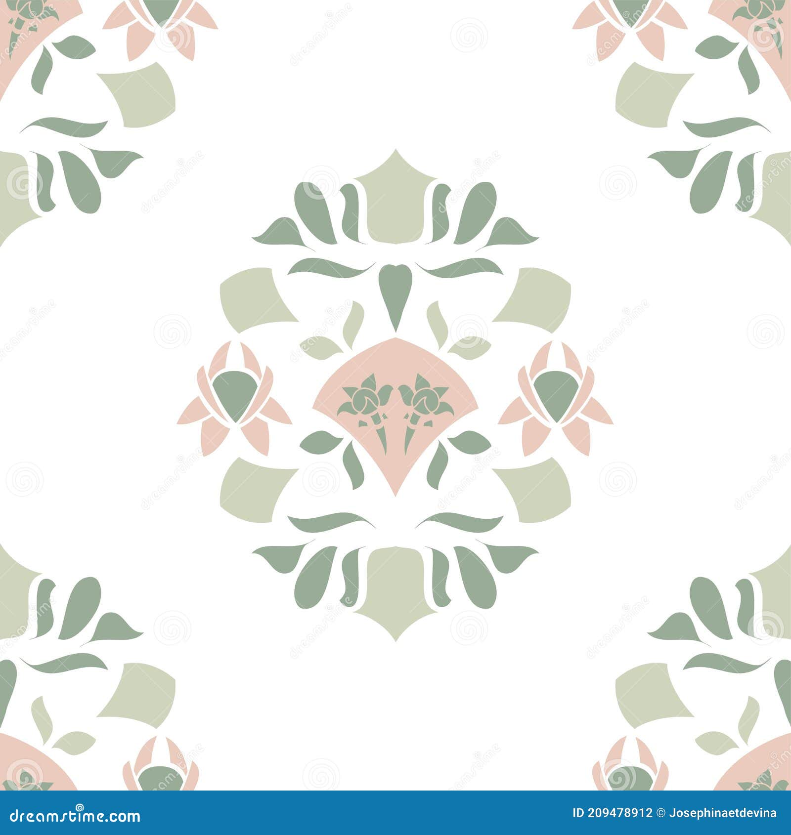 Pink and Green Abstract Pattern on White Stock Vector - Illustration of ...