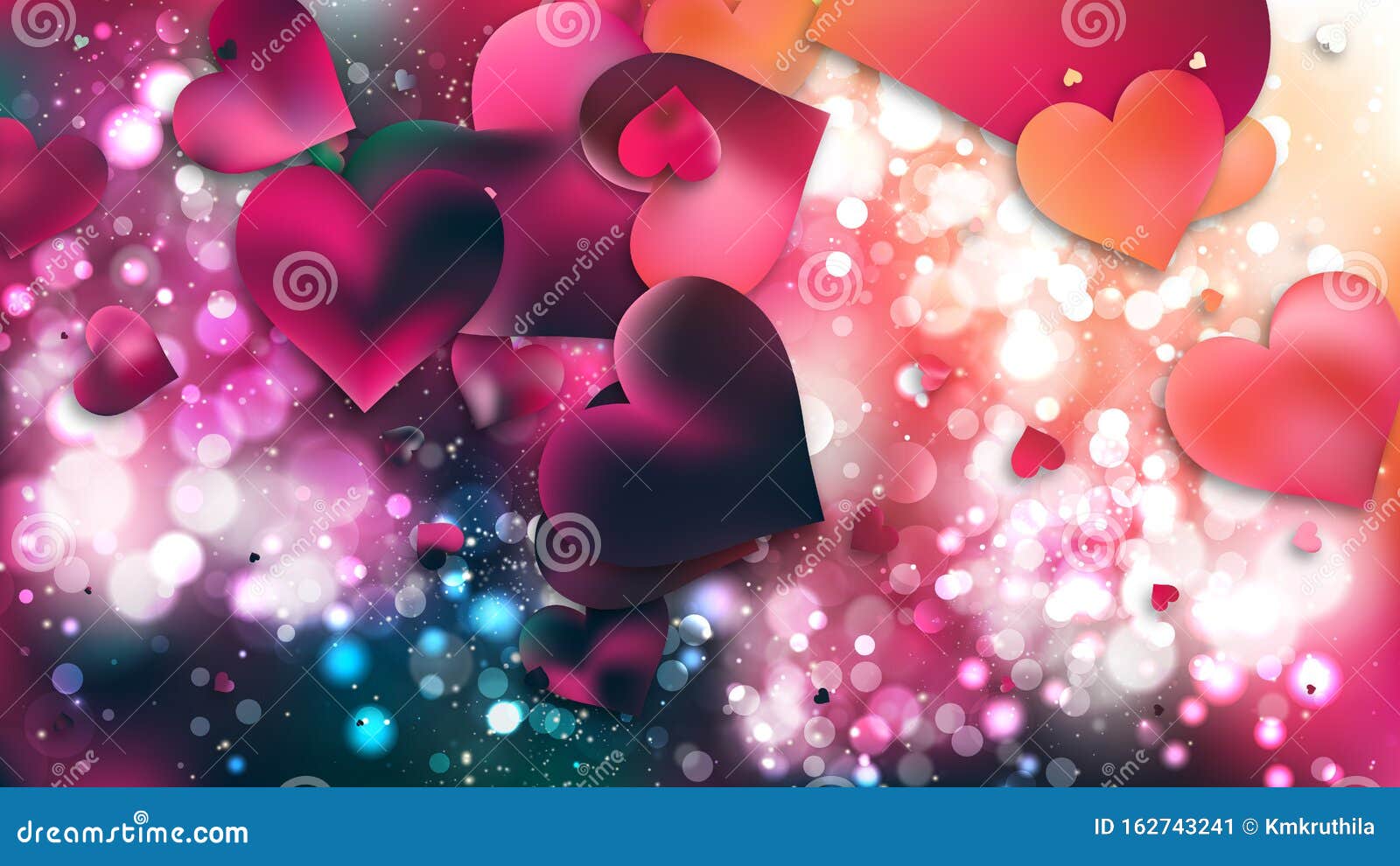 Pink and Green Heart Background Stock Vector - Illustration of love ...