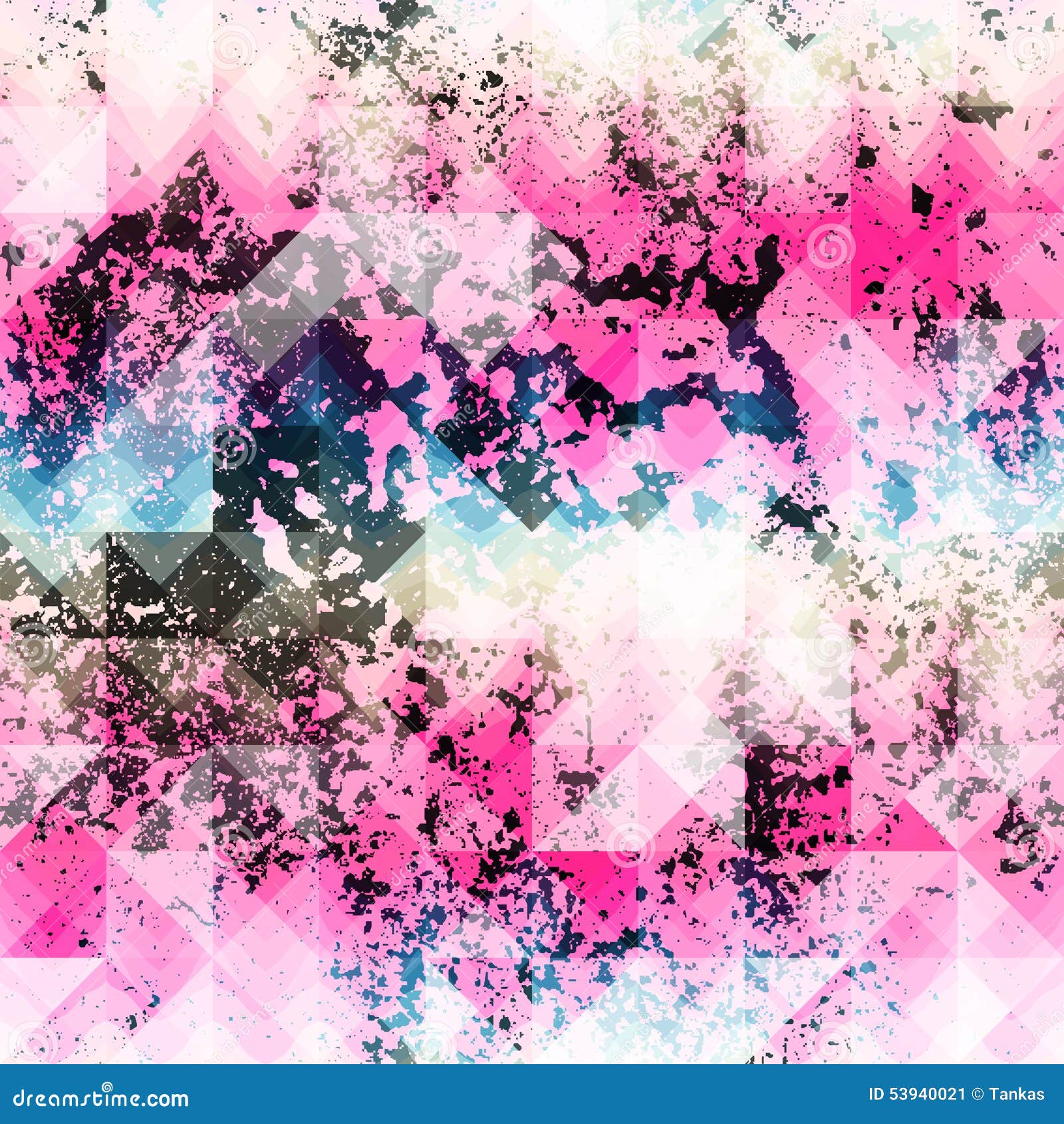 Pink Grunge Geometric Pattern Stock Vector - Illustration of backdrop ...