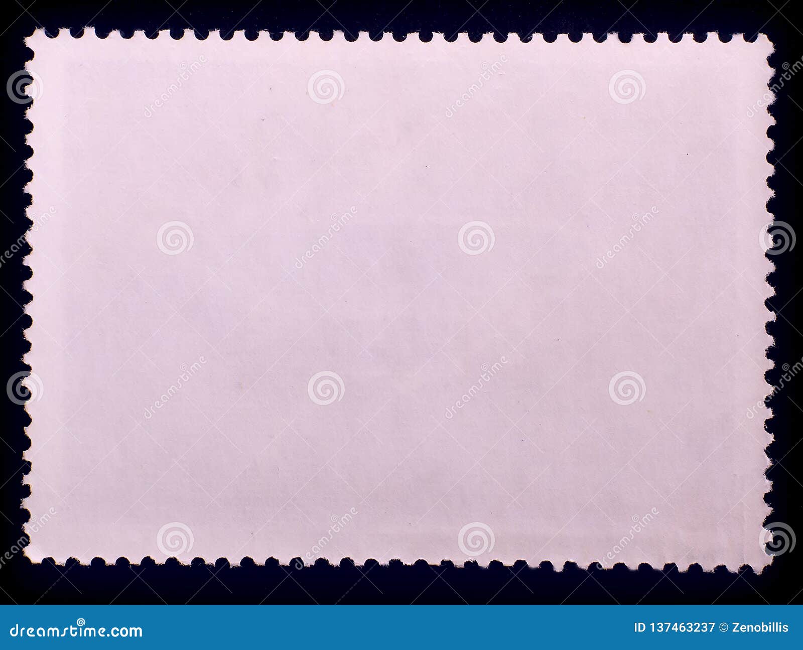 Pink Grunge Postage Stamp Reverse Side With The Edge Of The Sheet ...