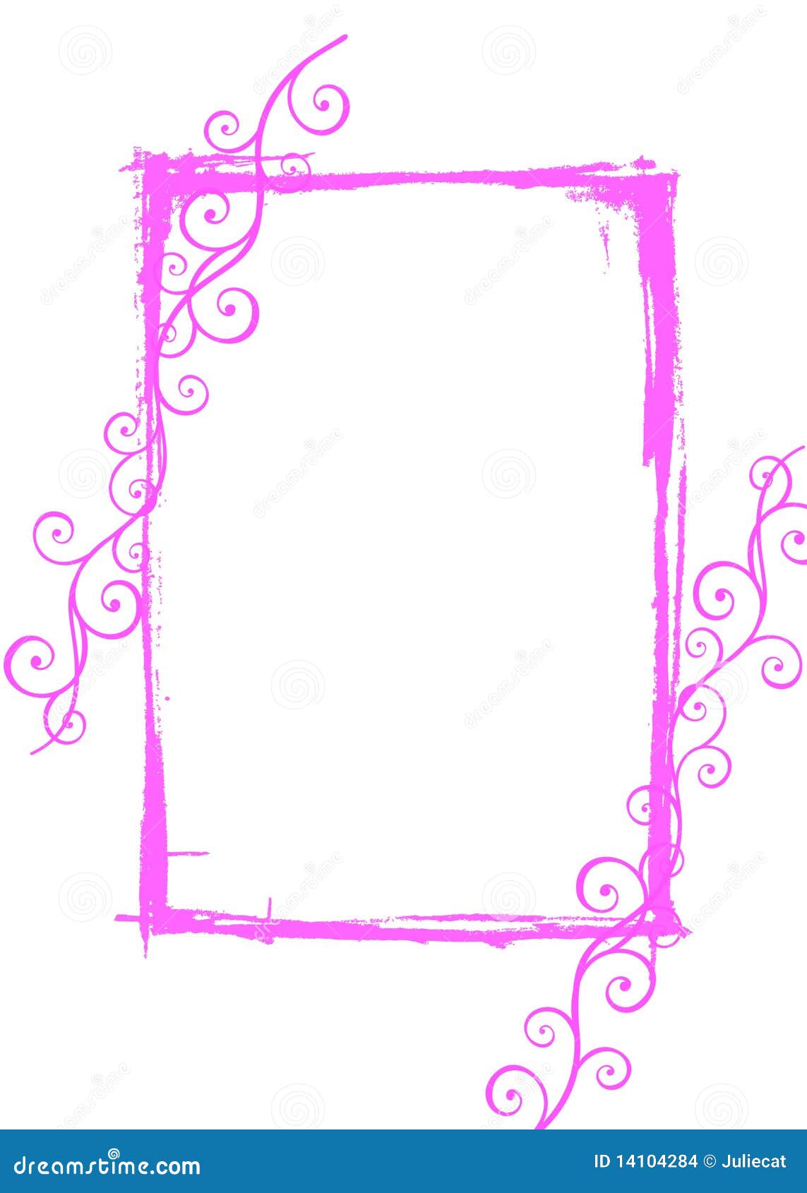 Pink grunge swirls frame stock illustration. Illustration of curls ...