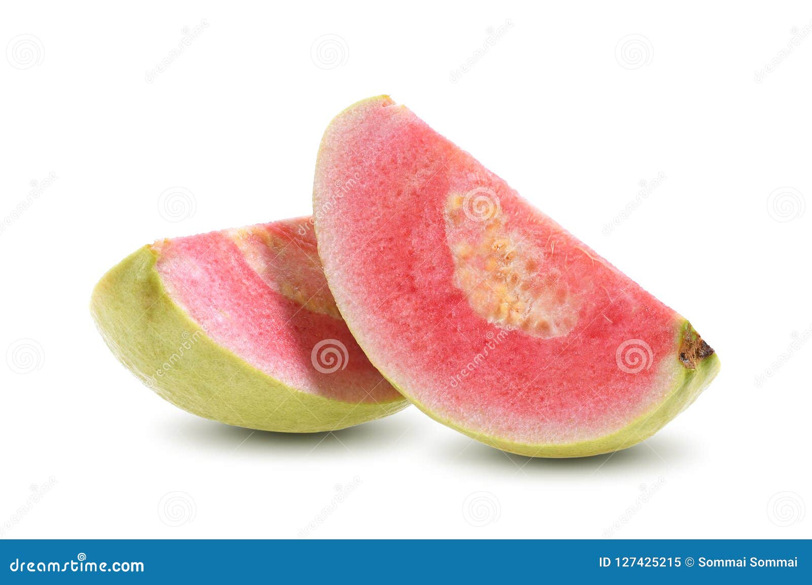 Pink Guava Slice on White Background Stock Image - Image of sweet ...