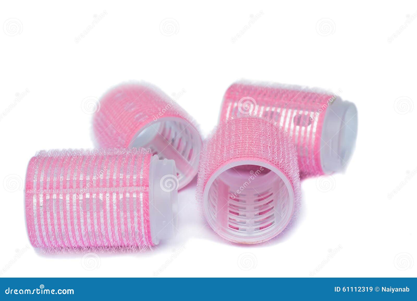Pink hair curlers stock image. Image of stylist, coiffure - 61112319