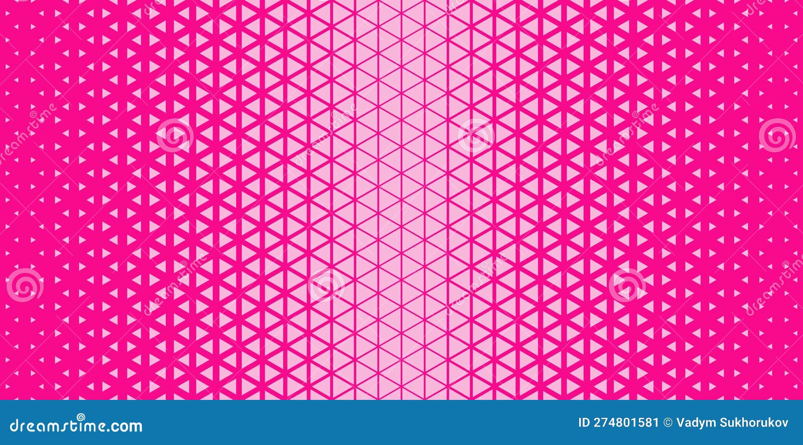 Pink Halftone Triangles Pattern. Abstract Geometric Gradient Background ...