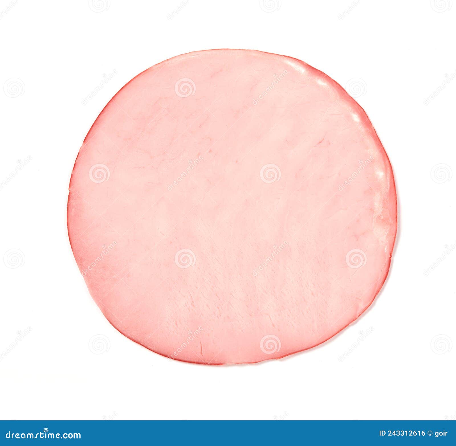 Pink ham slice stock photo. Image of slice, white, unhealthy - 243312616