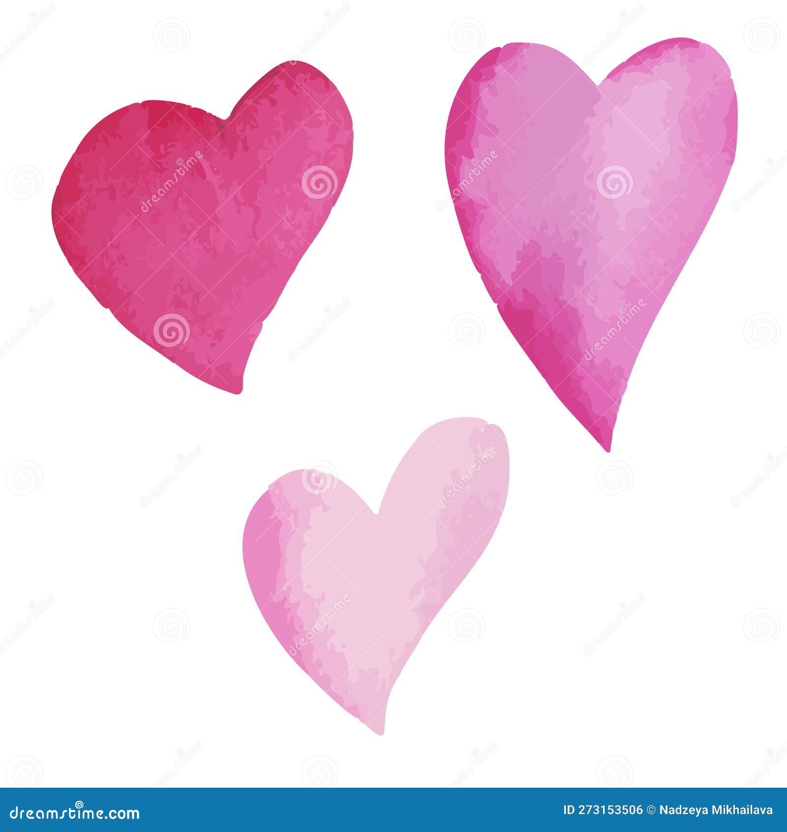 Pink Hand Drawn Heart, Vector Illustration without Background Stock ...