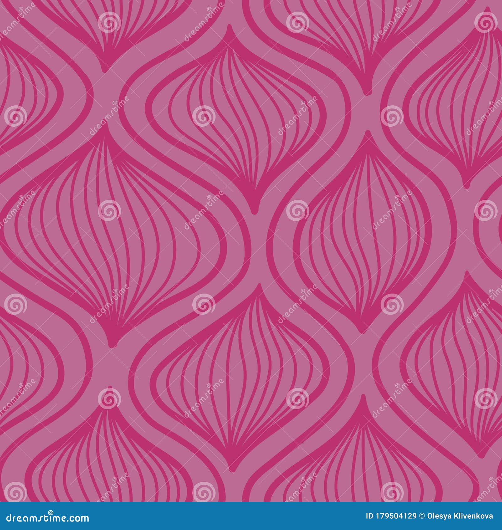 Pink Hand Drawn Pattern. Elegant Thin Lines. Simple Shapes. Textile ...