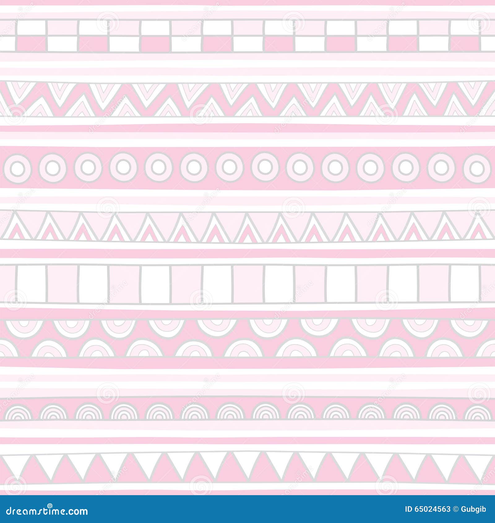 Pink Hand Drawn Seamless Background Stock Vector - Illustration of ...