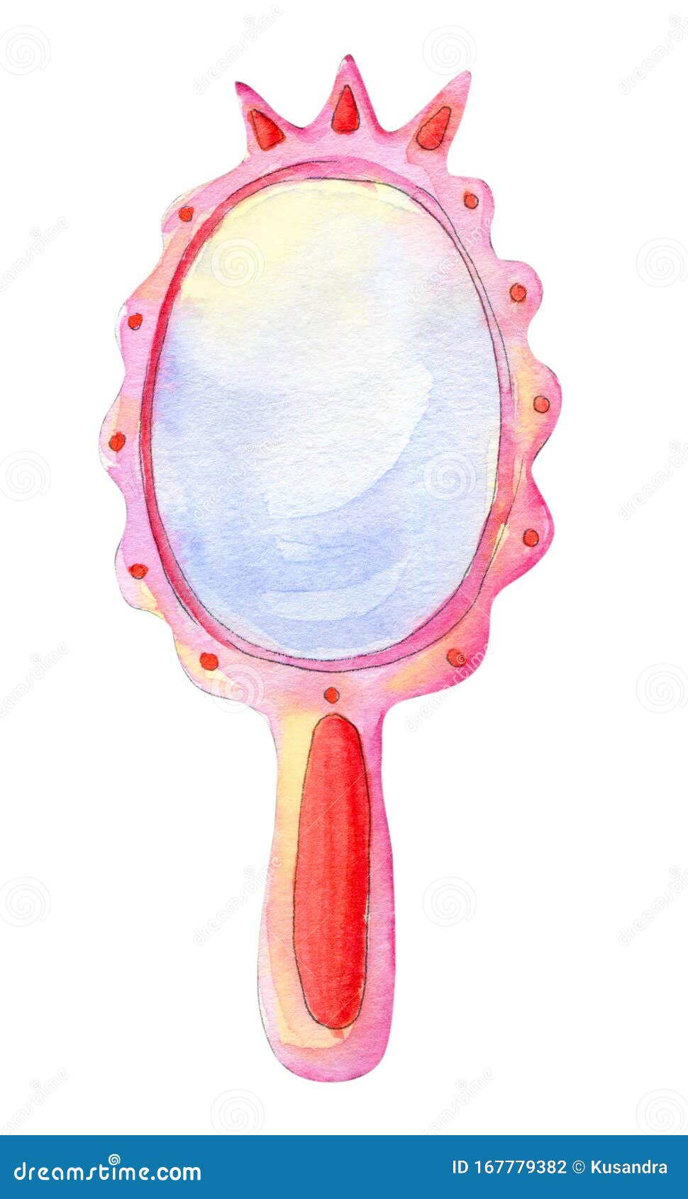 Pink Hand Drawn Watercolor Mirror Isolated on White Stock Illustration ... Pink Hand Drawn Watercolor Mirror Isolated on White Stock Illustration ...