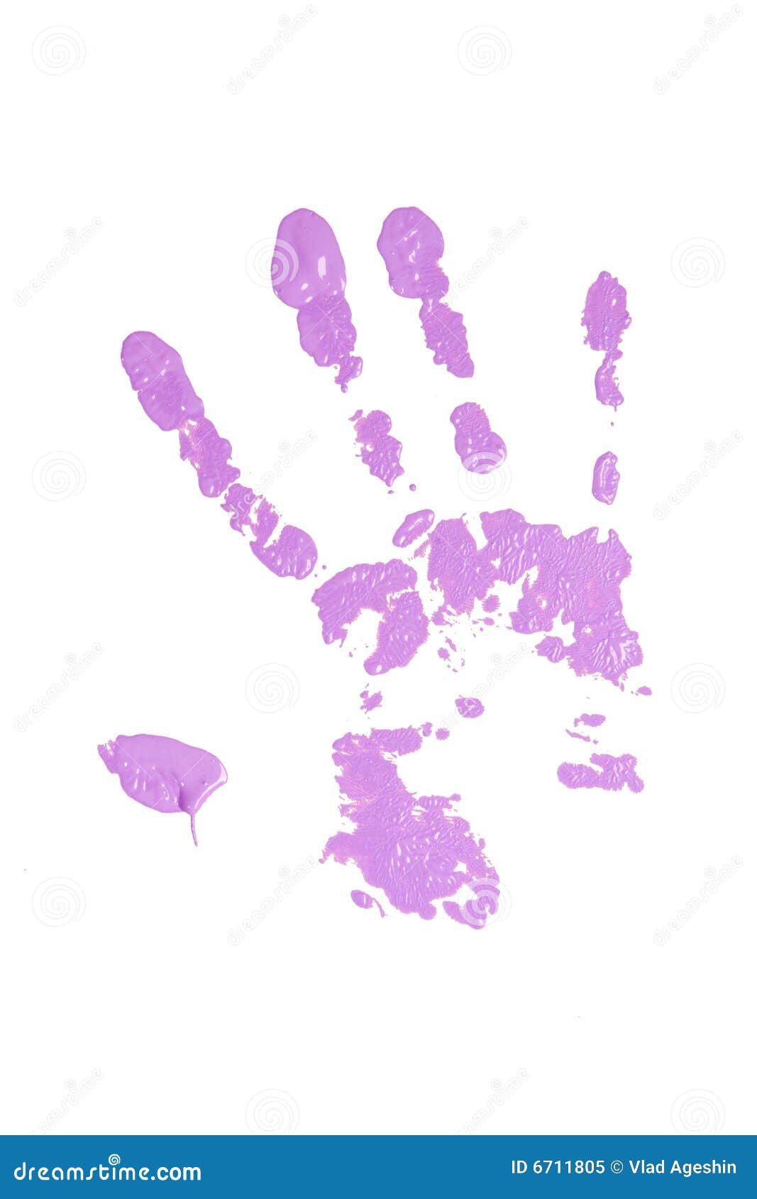 Pink hand print stock image. Image of paint, isolated - 6711805