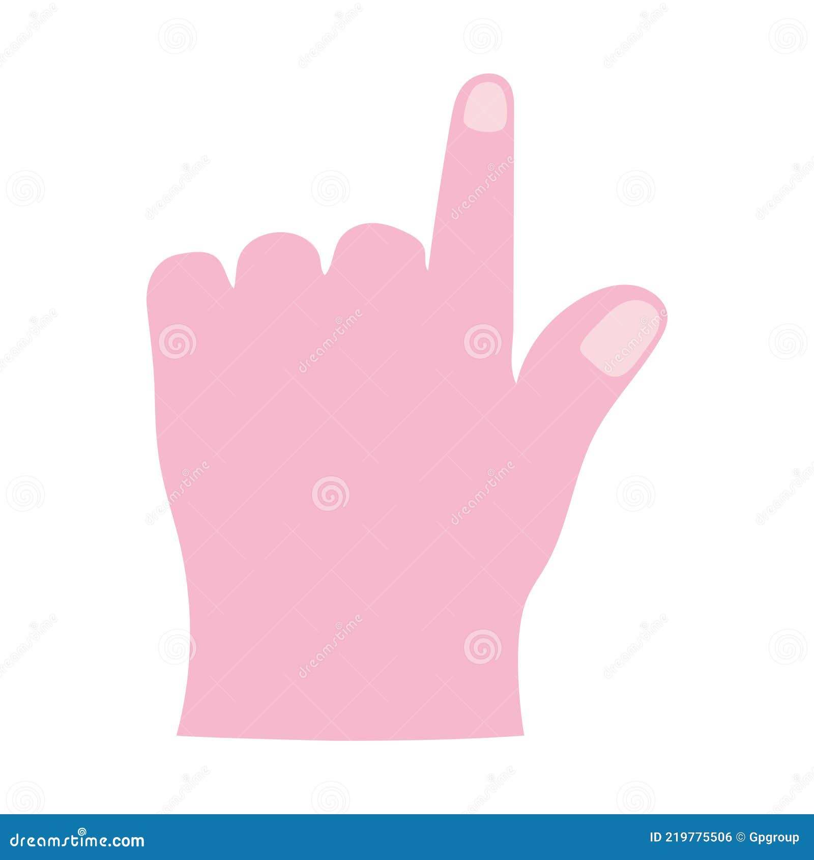 Pink hand representation stock illustration. Illustration of human ...