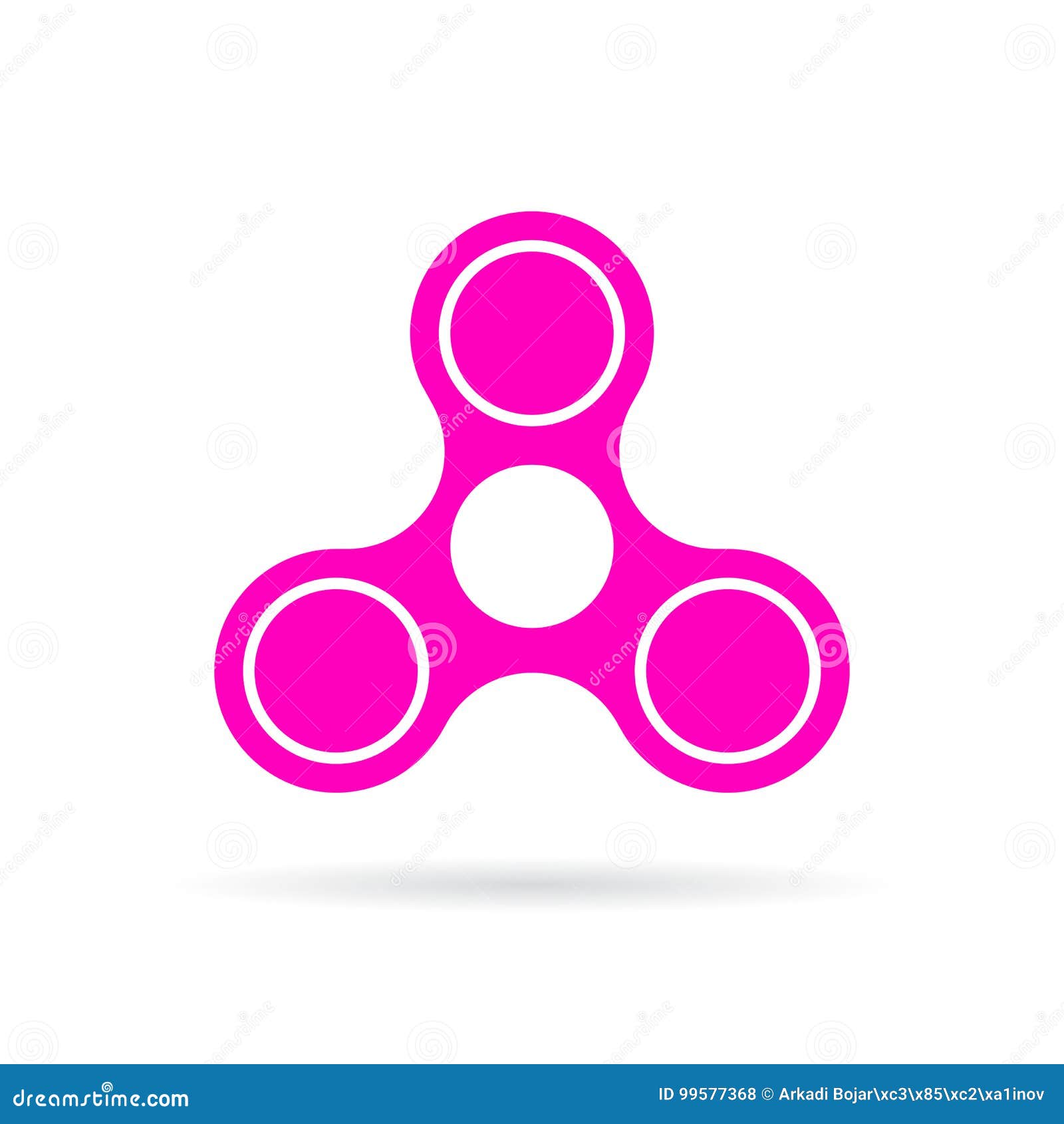 Pink Hand Spinner Vector Icon Stock Vector - Illustration of modern ...