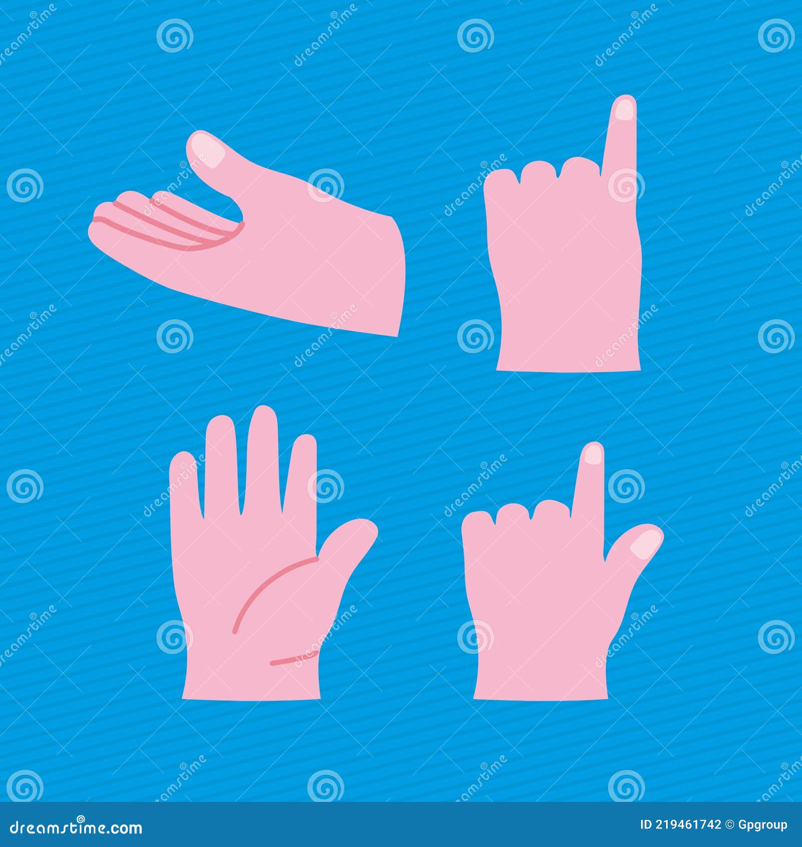 Pink hands designs stock vector. Illustration of vector - 219461742