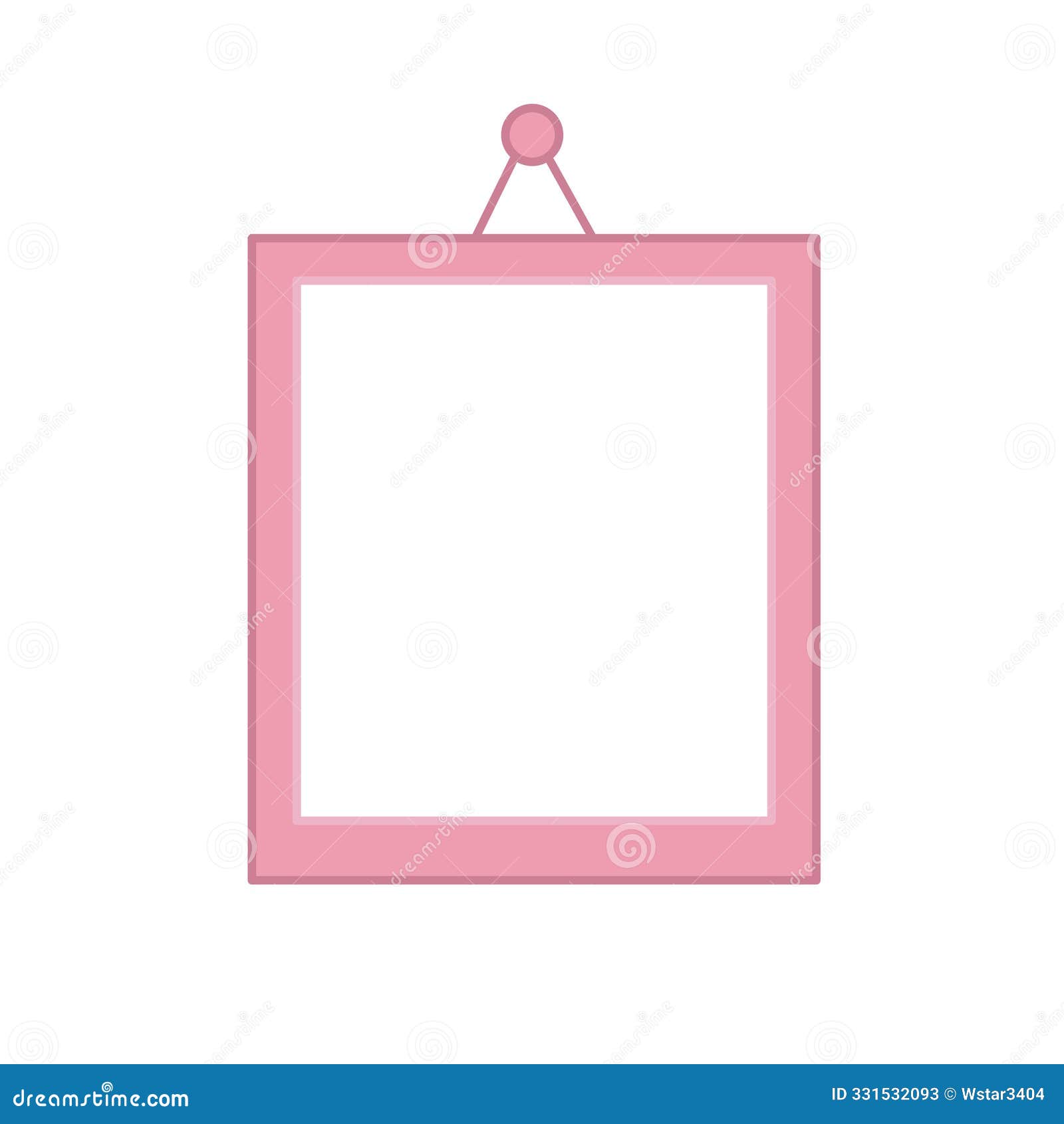Pink Hanging Photo Frame Illustration Stock Vector - Illustration of ...