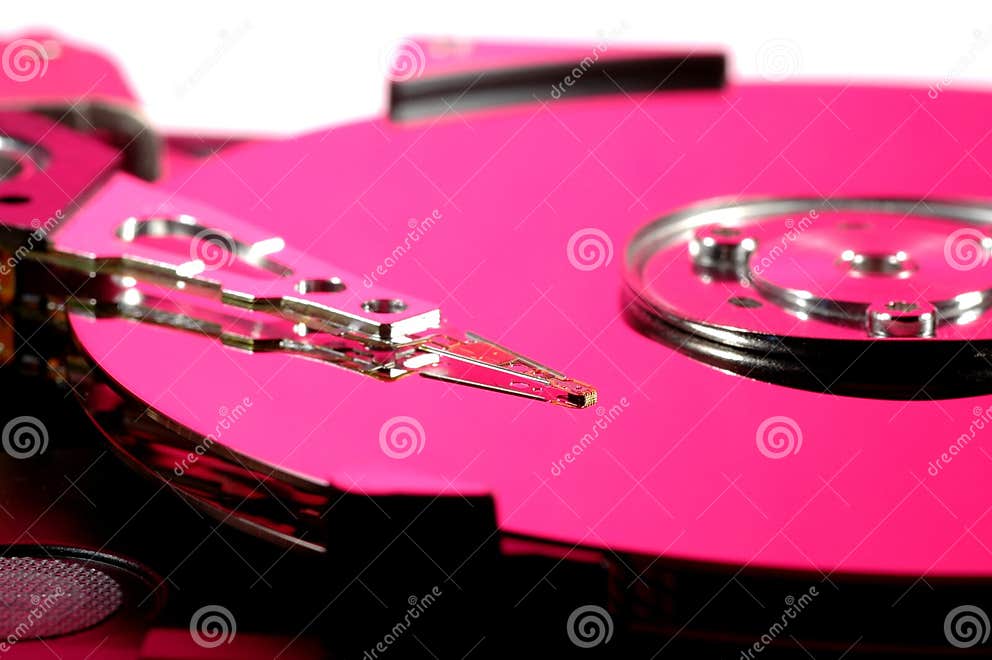 Pink hard drive stock image. Image of drive, colored, pink - 5848757