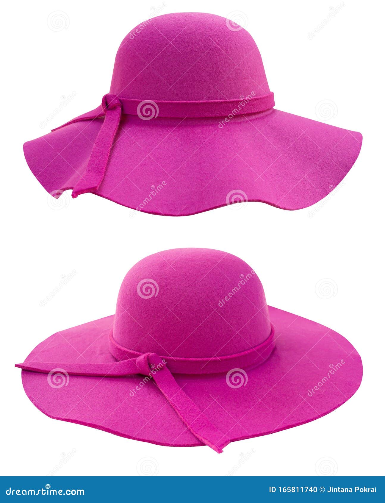 Pink Hat Isolated on White Background Stock Photo - Image of texture ...