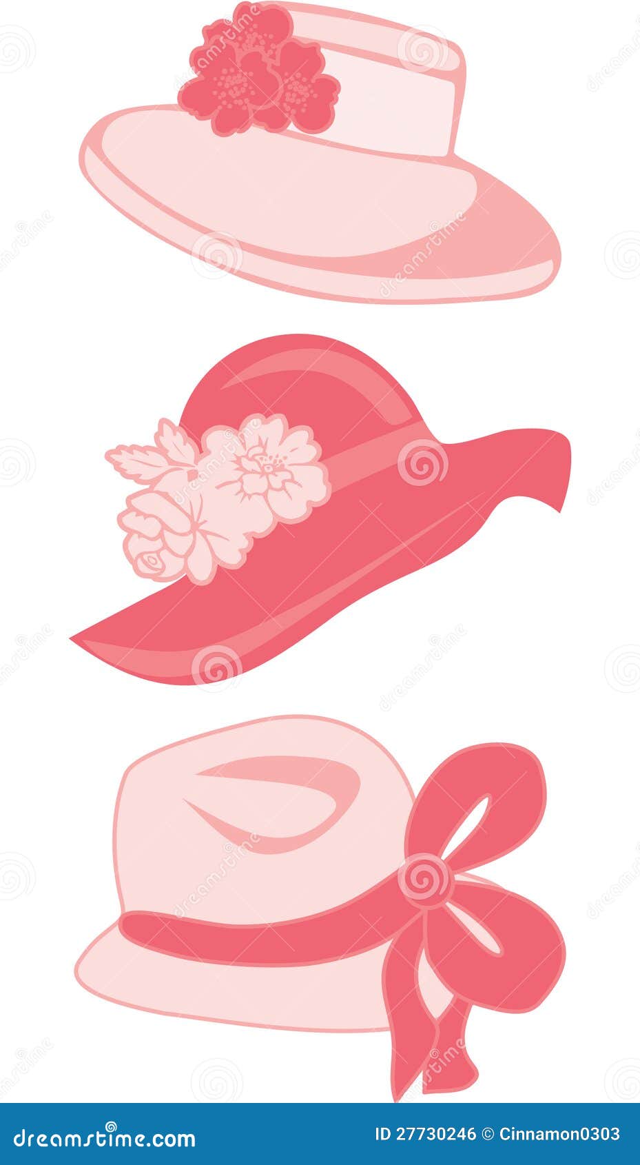 Pink Hats stock vector. Illustration of floppy, fashion - 27730246