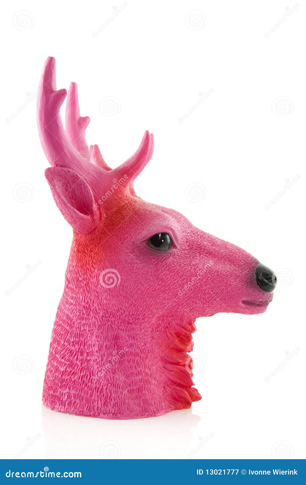 Pink head of a deer stock image. Image of deer, modern - 13021777