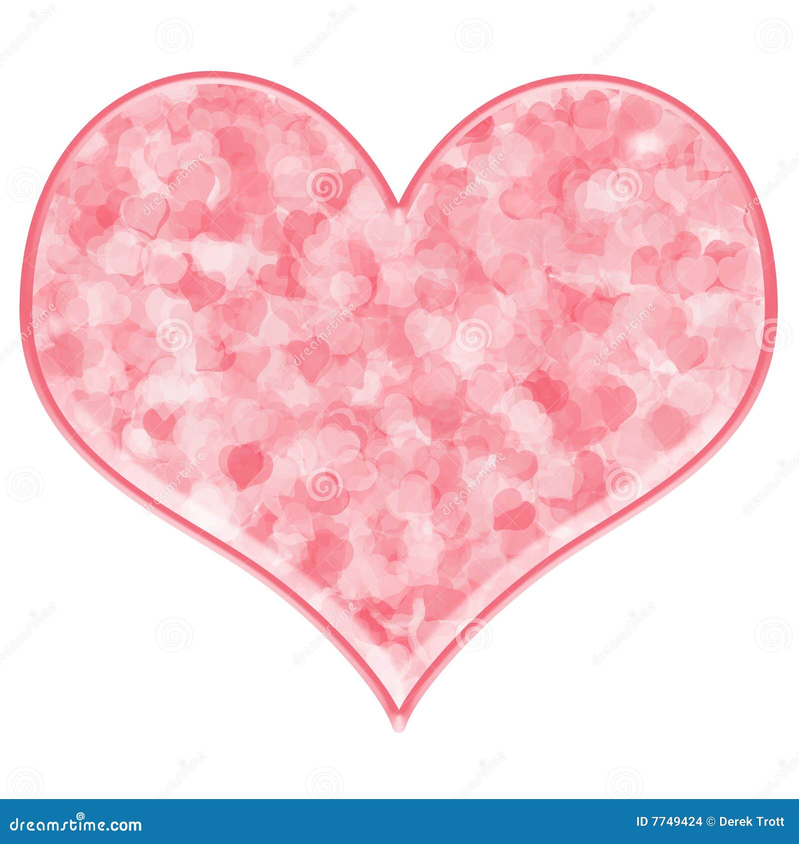 Pink heart stock illustration. Illustration of pink, objects - 7749424
