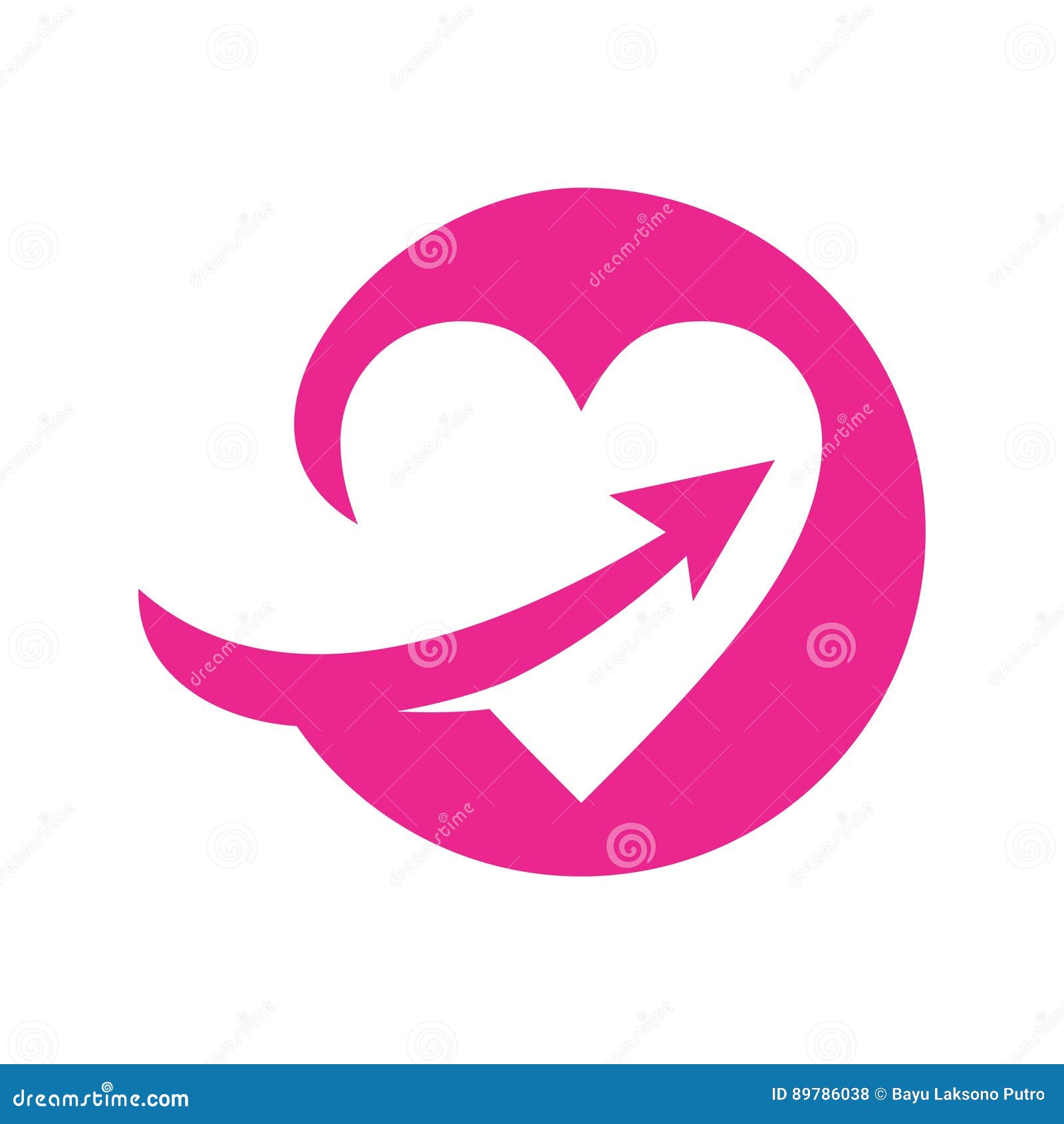 Pink Heart Arrow Swoosh Icon Stock Illustrations – 5 Pink Heart Arrow ...