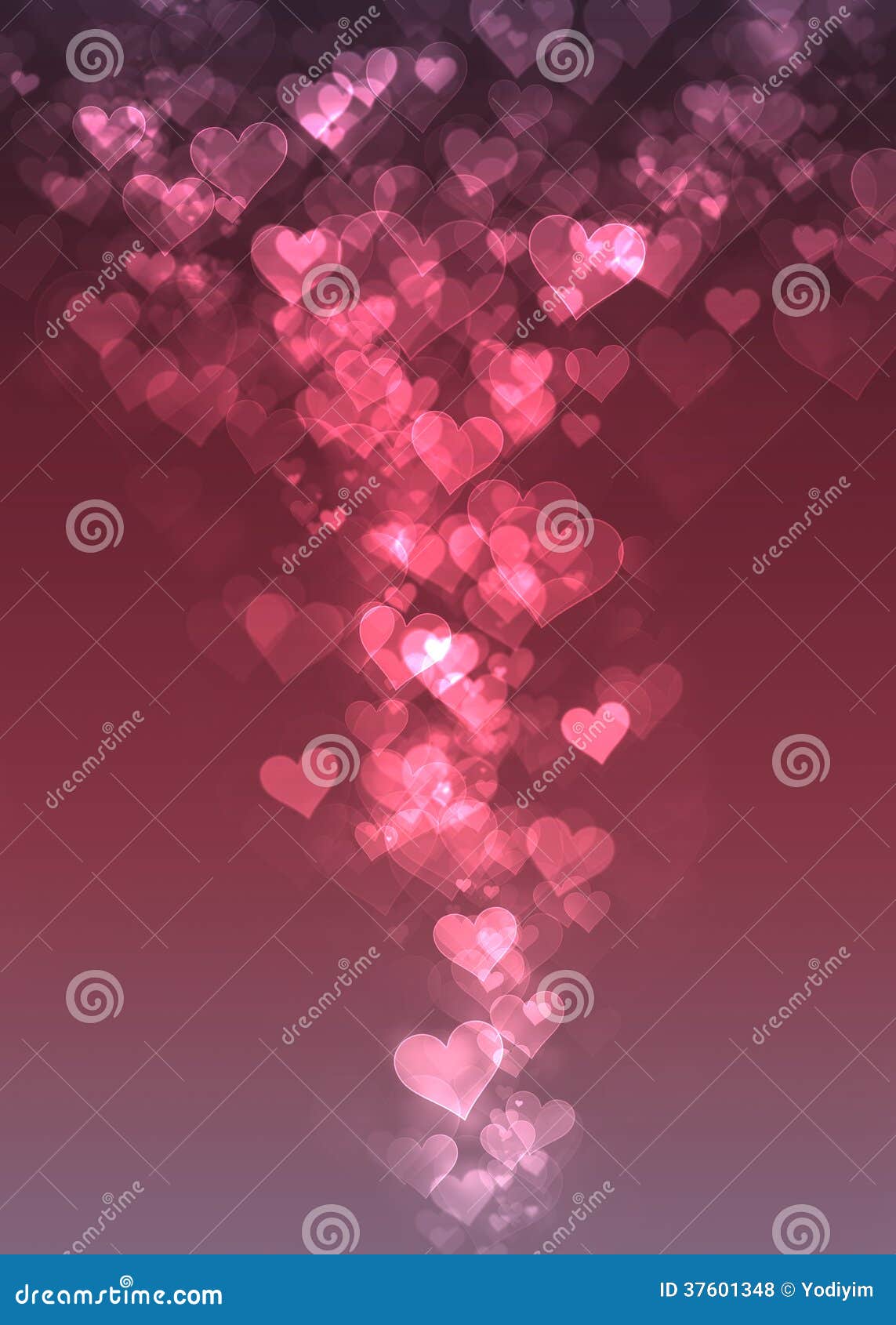 Pink Heart Bokeh Abstract Background Stock Illustration - Illustration ...