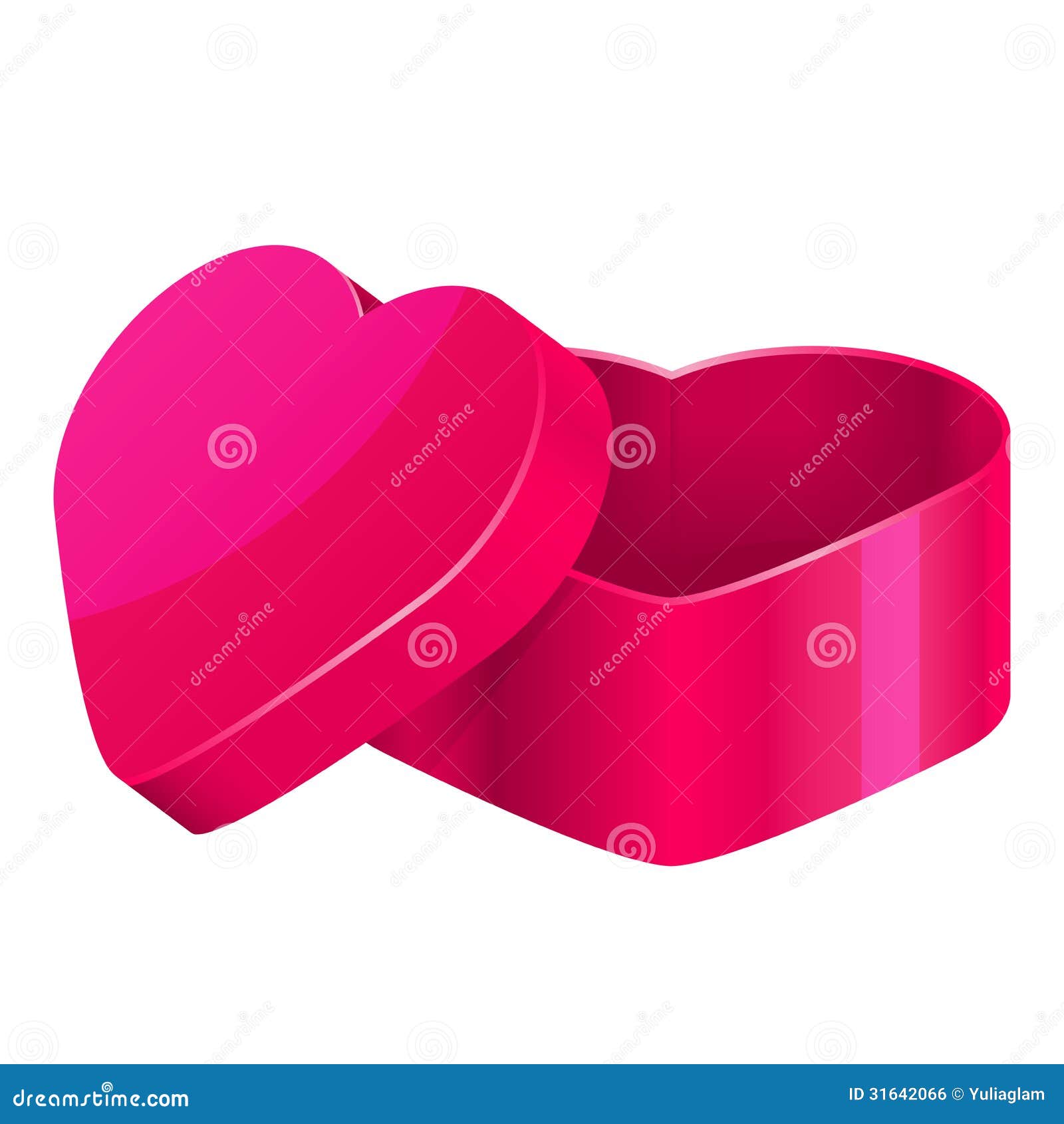 Pink heart box stock vector. Illustration of heart, gift - 31642066