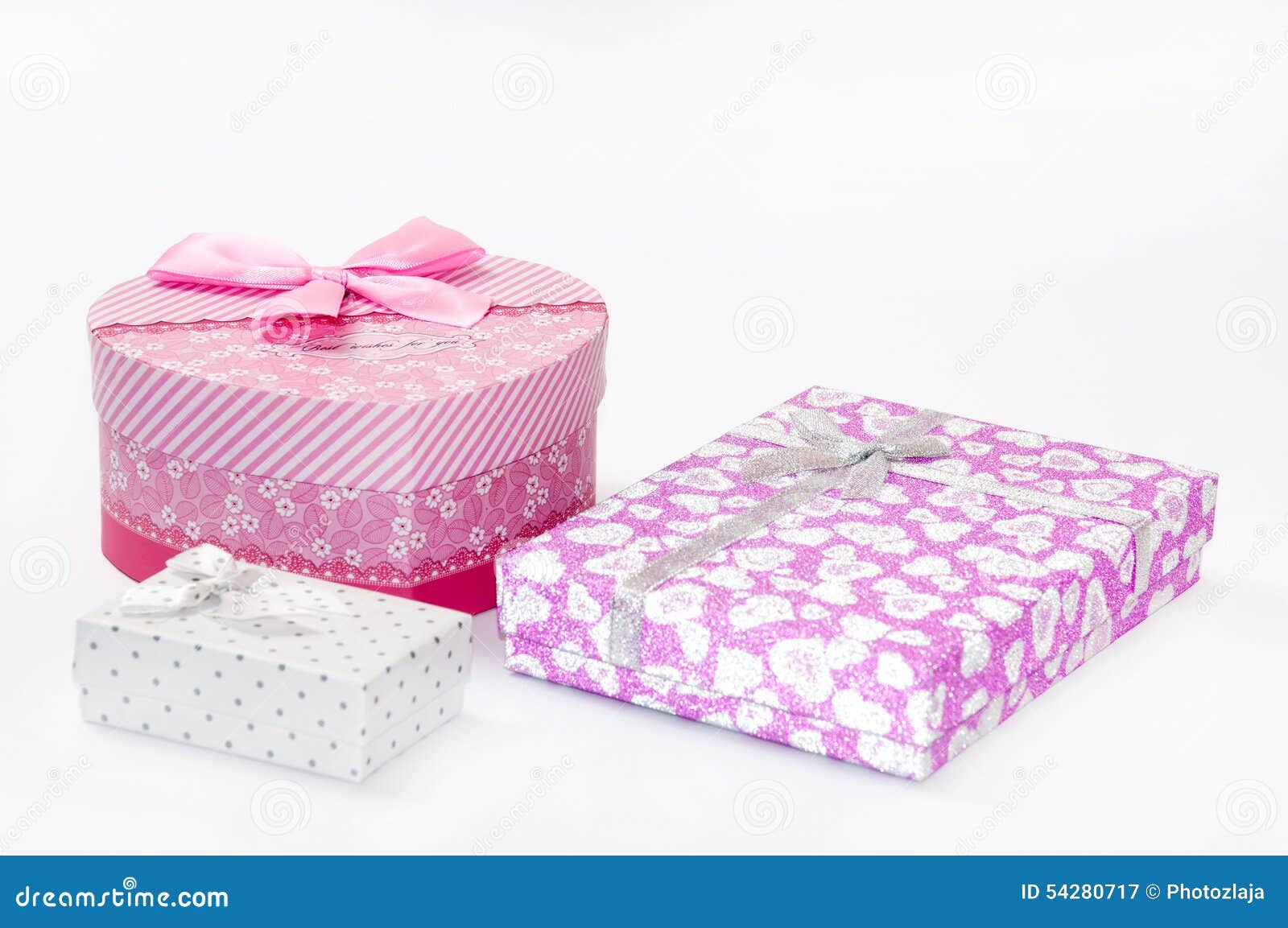 Pink Heart Boxe with Cube Boxes Stock Image - Image of celebration ...