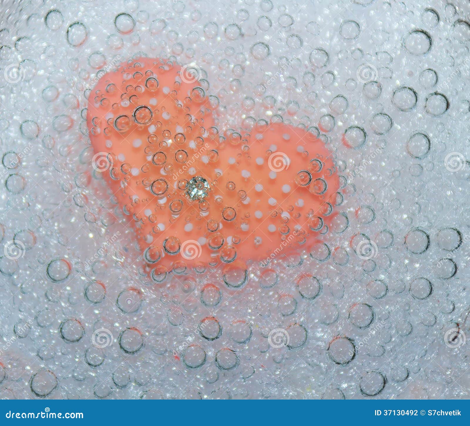 Pink heart in bubbles stock photo. Image of feeling, heart - 37130492