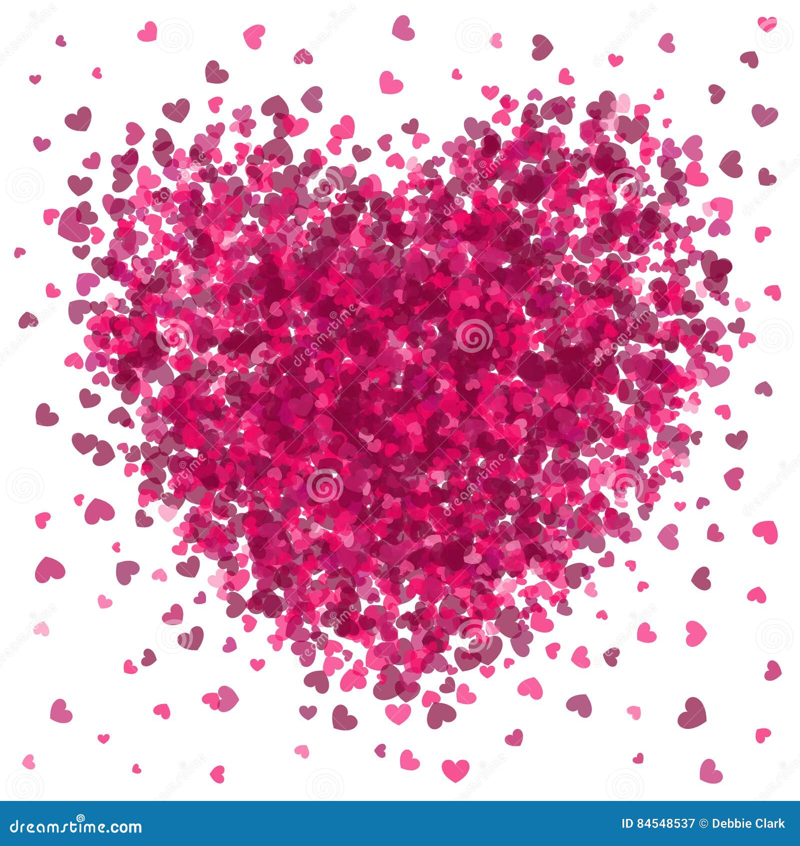 Valentines Day Pink Heart Burst Stock Vector - Illustration of symbolic ...