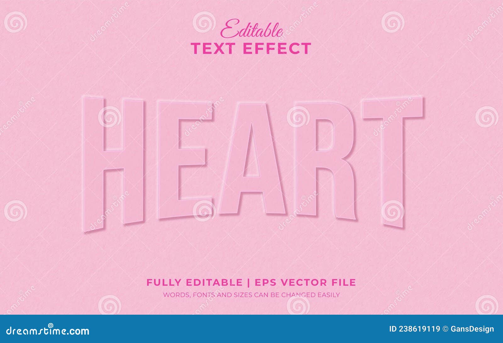 Pink Heart 3d Editable Text Effect in Neomorphic Neomophisme Emboss ...