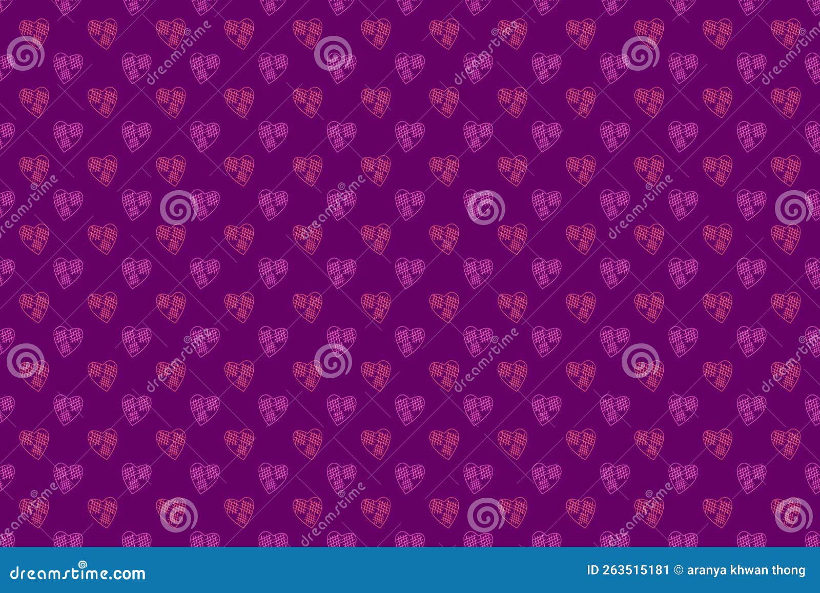 Pink Heart Doodle Wallpaper, Seamless Cute Pattern, Purple Background ...