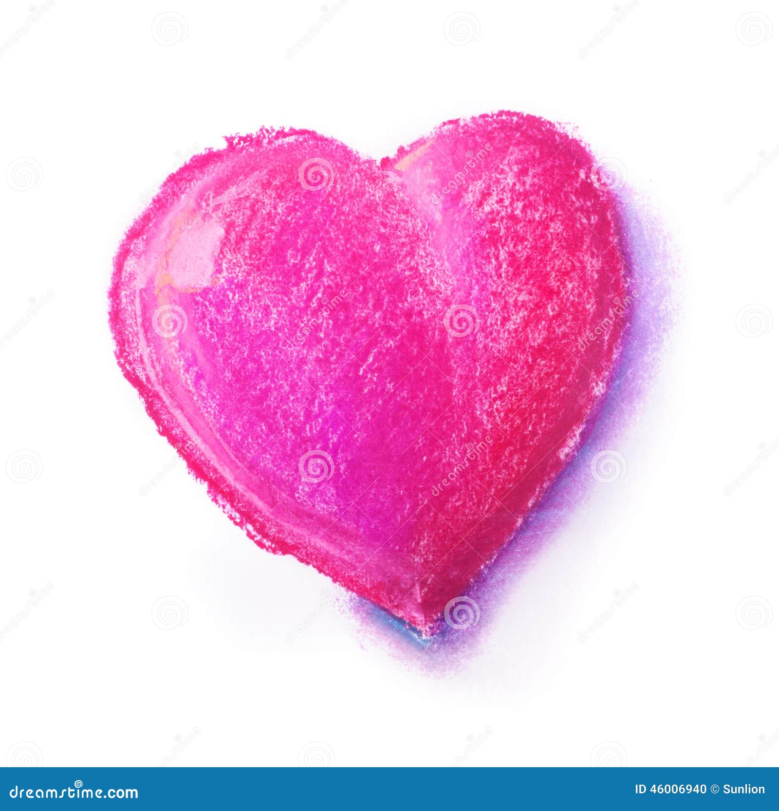 Pink heart stock photo. Image of isolated, drawing, talent - 46006940