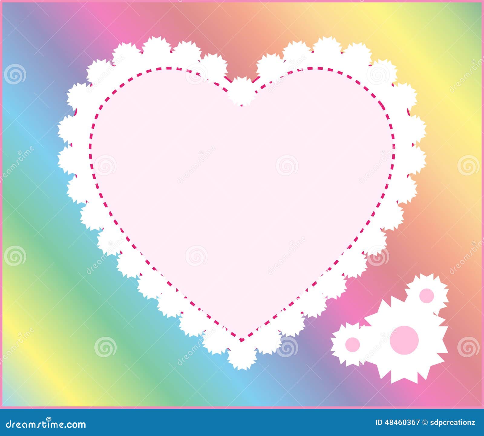 Pink Heart Frame Background Stock Illustration - Illustration of india ...