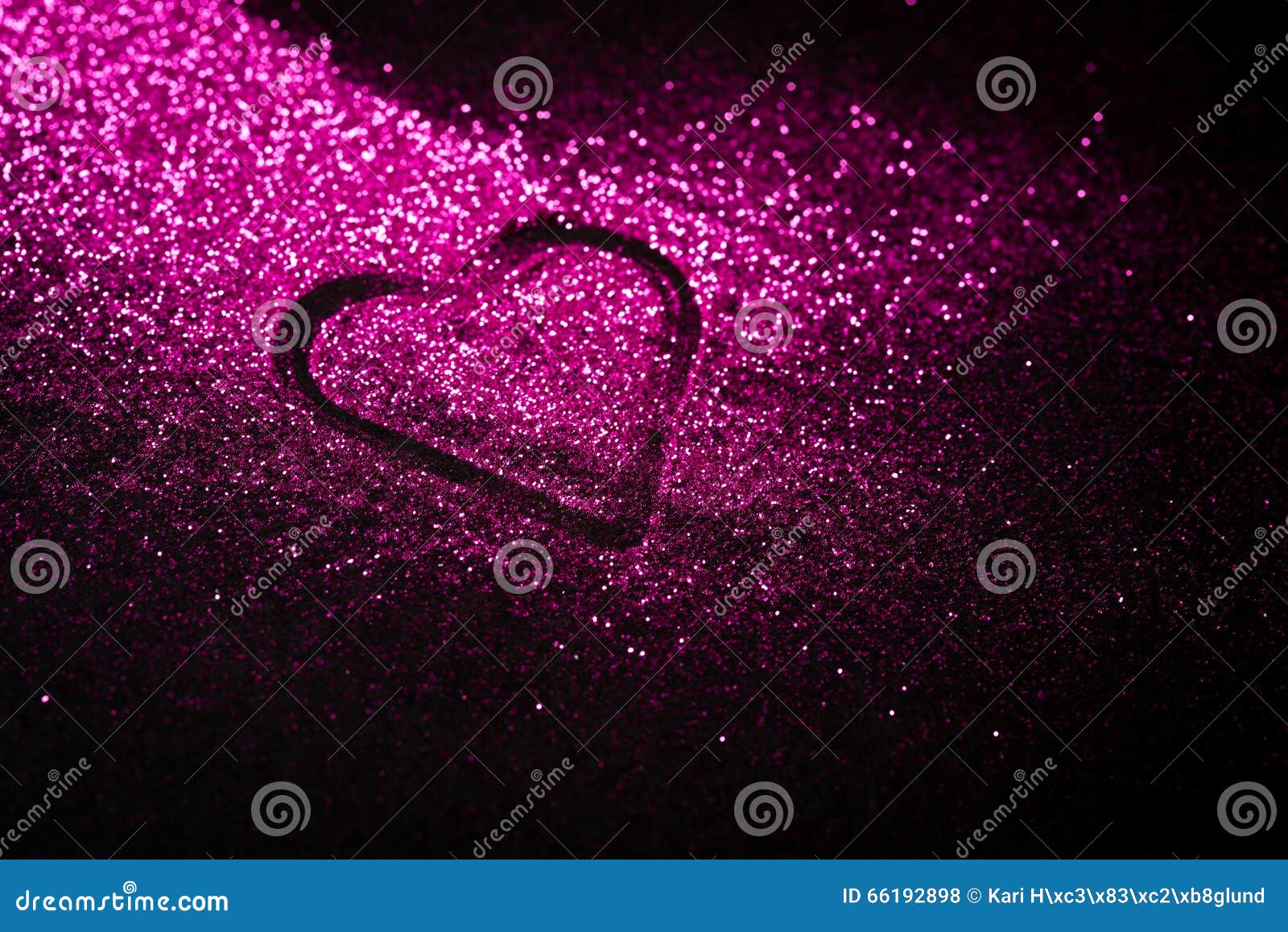 Pink Heart in Glitter with Copy Space Stock Photo - Image of ...
