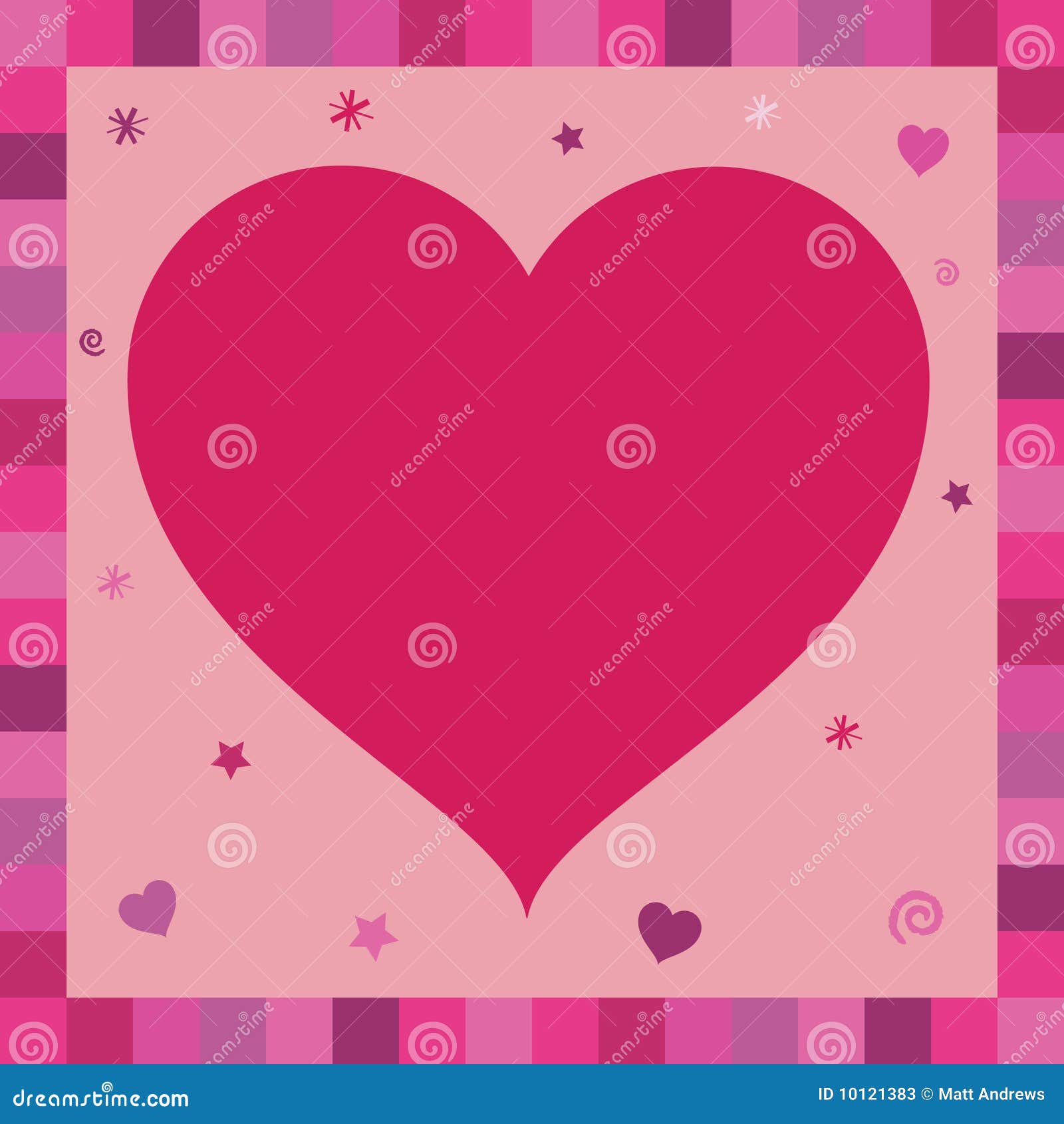 Pink heart greeting card stock vector. Illustration of love - 10121383