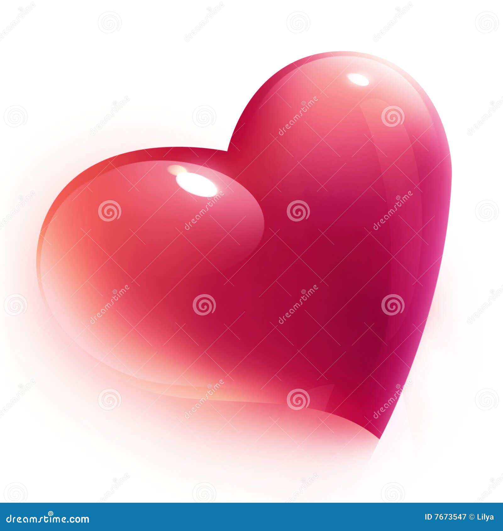 Pink heart isolated stock illustration. Illustration of objects - 7673547