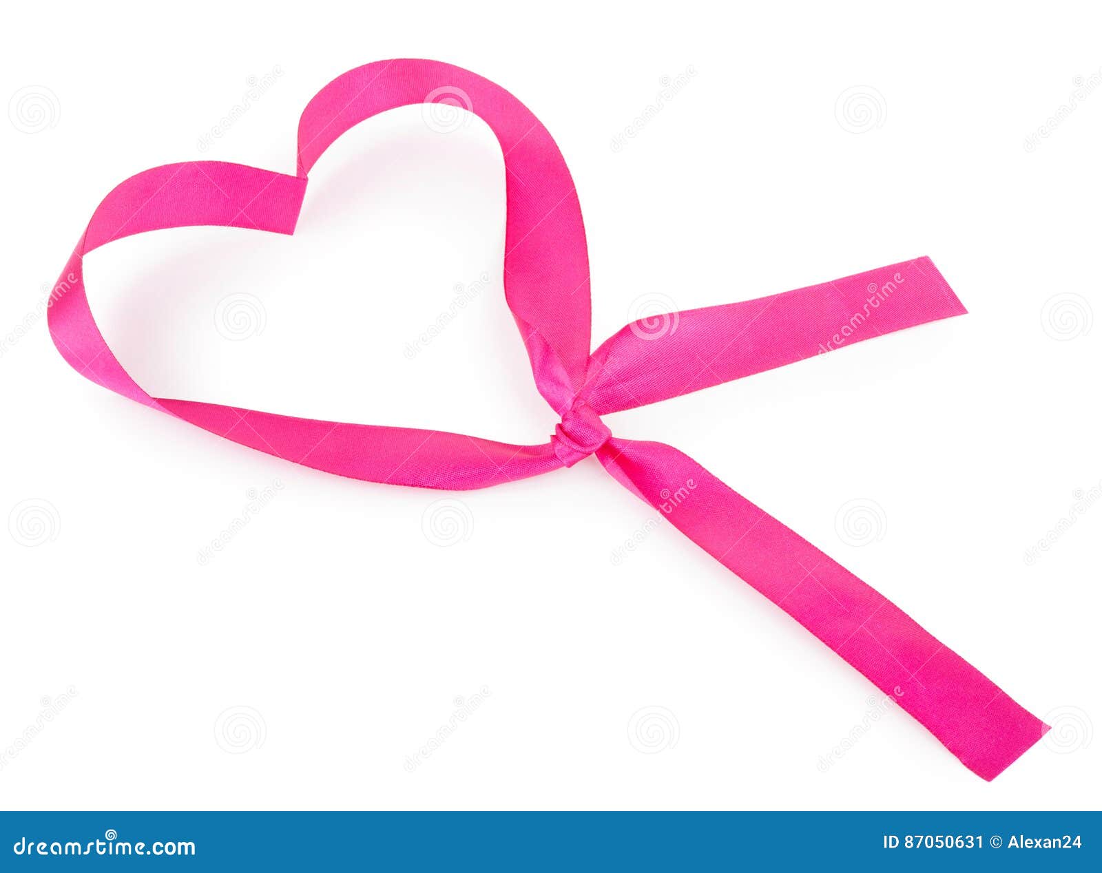 Pink heart ribbon stock image. Image of copy, love, heart - 87050631