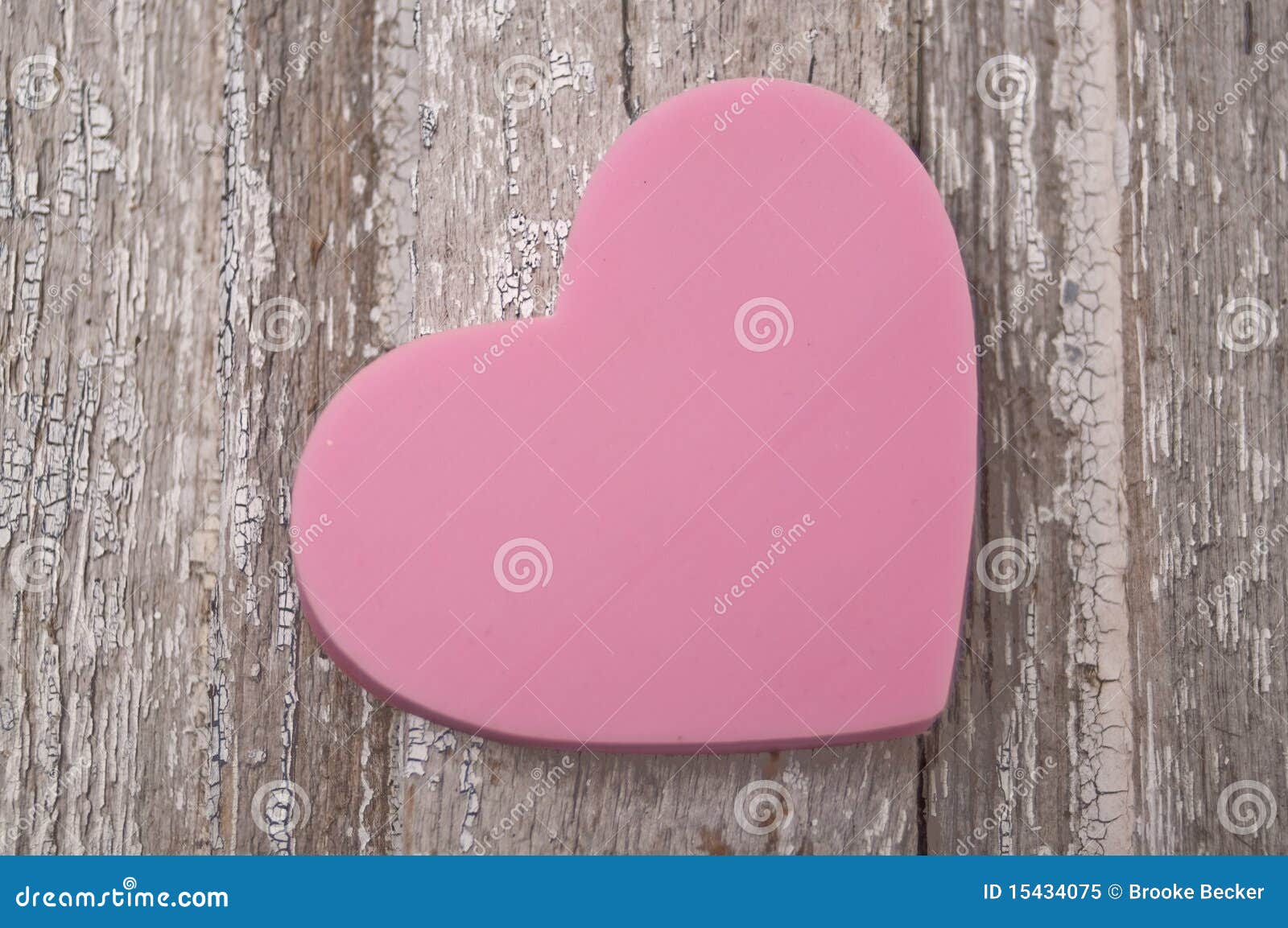 Pink Heart on Rustic Wood stock image. Image of romance - 15434075