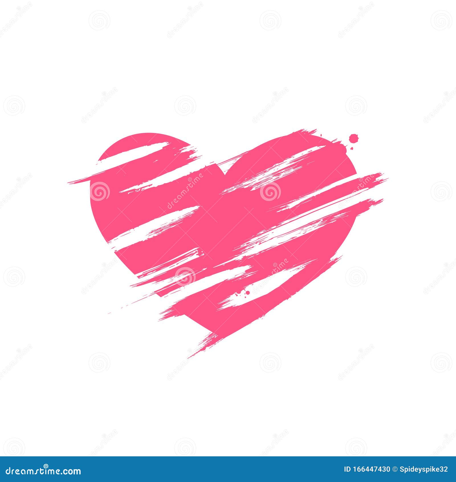 Pink Heart with Scratch. Vector Illustration Stock Illustration ...