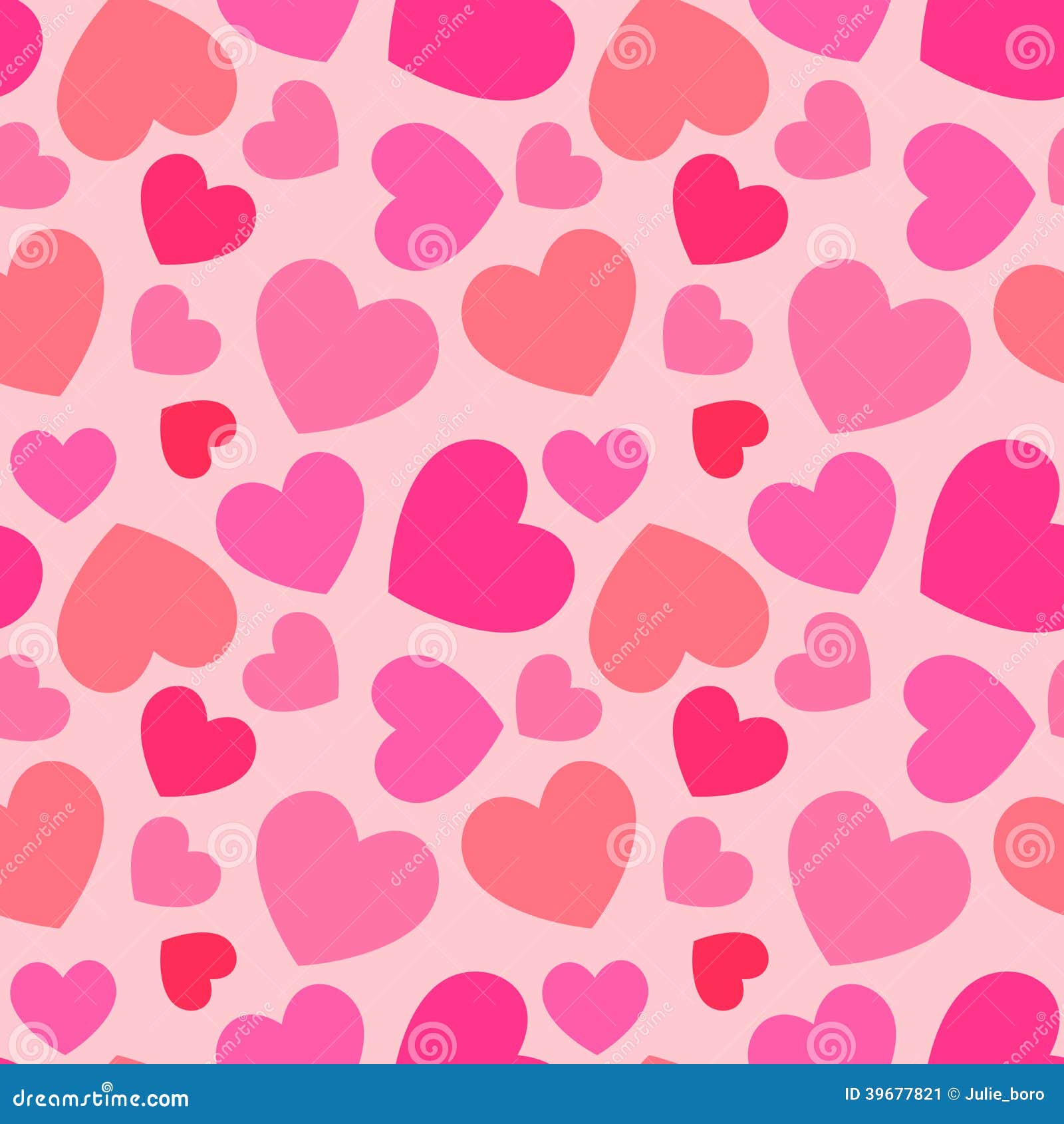 Pink Heart Seamless Pattern Stock Vector - Illustration of pink ...