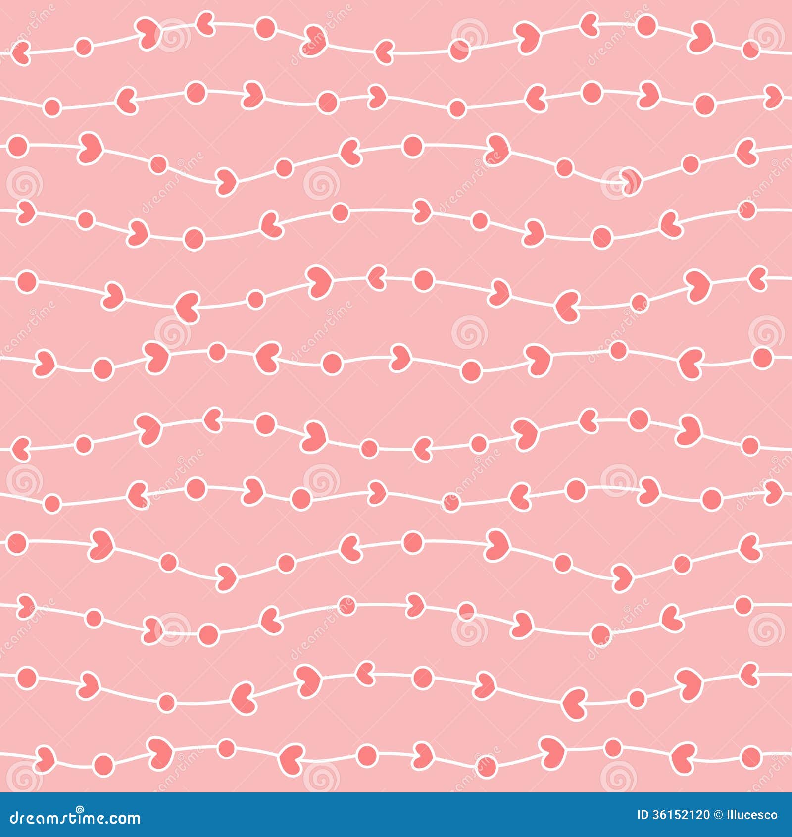 Pink Heart Seamless Pattern Stock Vector - Illustration of seamless ...